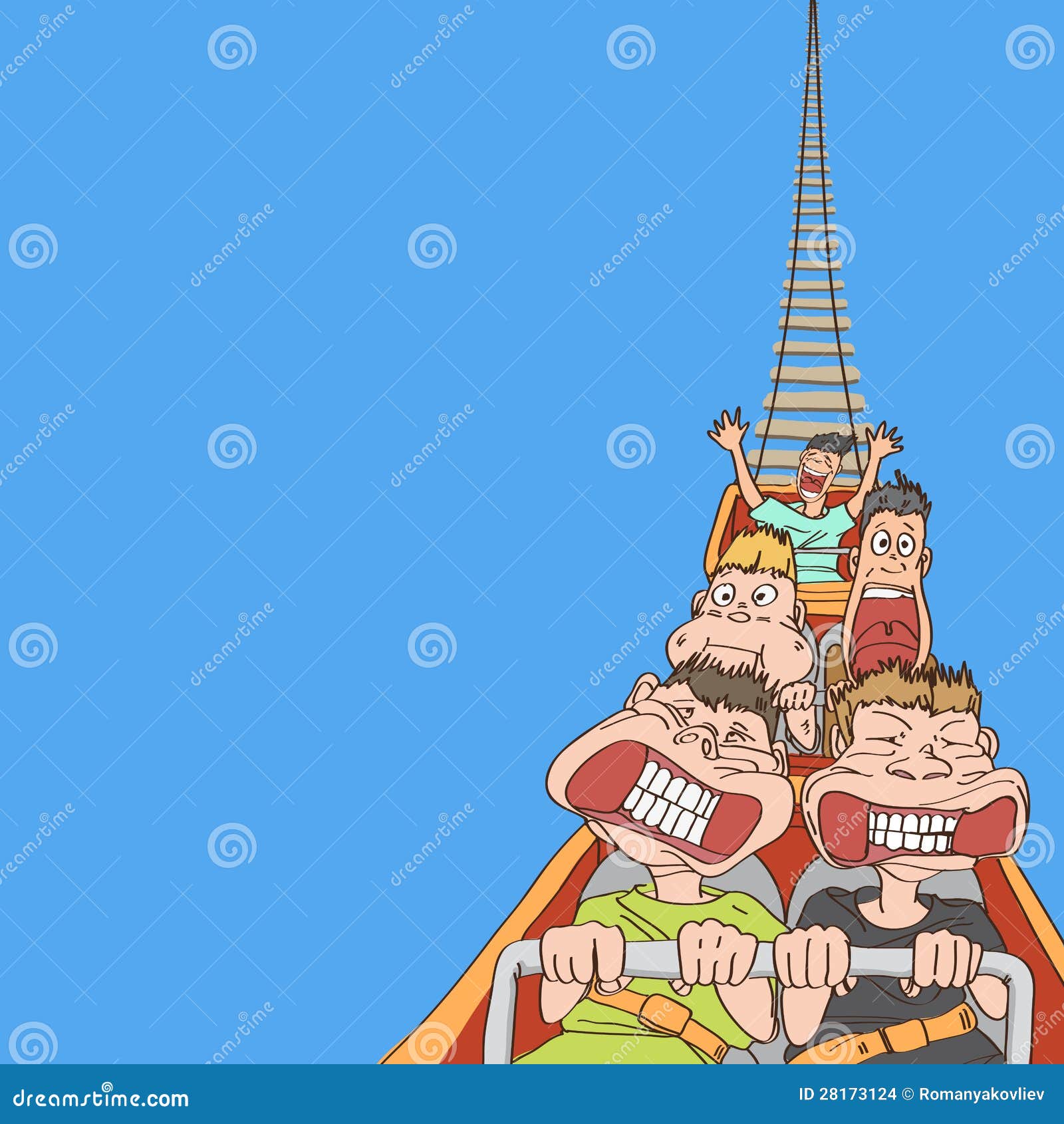 Roller-coaster stock vector. Illustration of attraction - 28173124