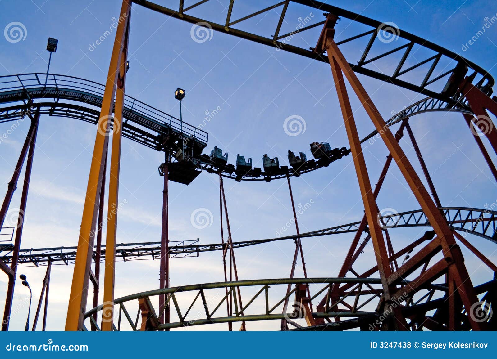 Roller coaster stock photo. Image of rate, height, evening - 3247438