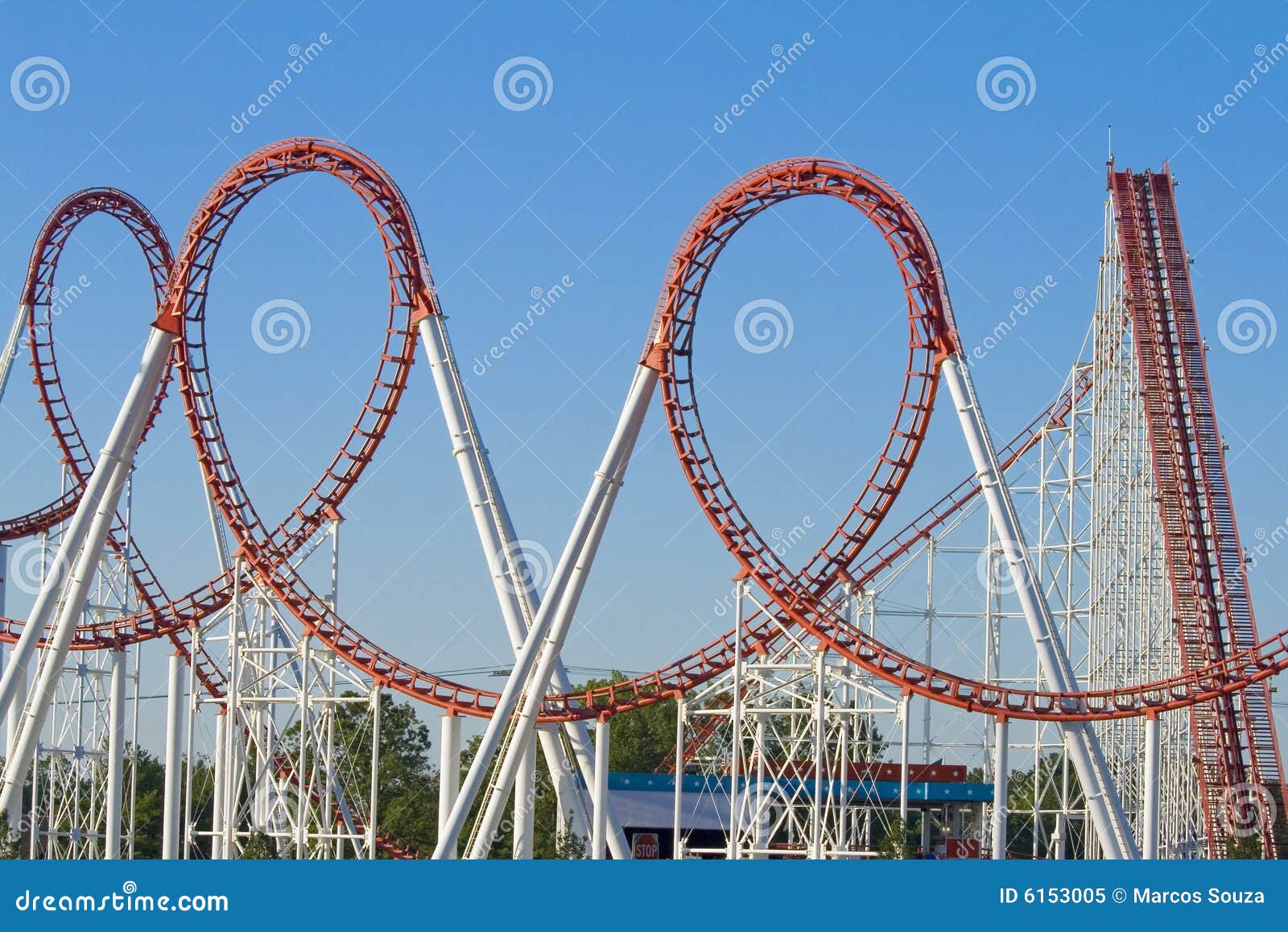 Roller Coaster stock image. Image of rail, challenge, amusement - 6153005