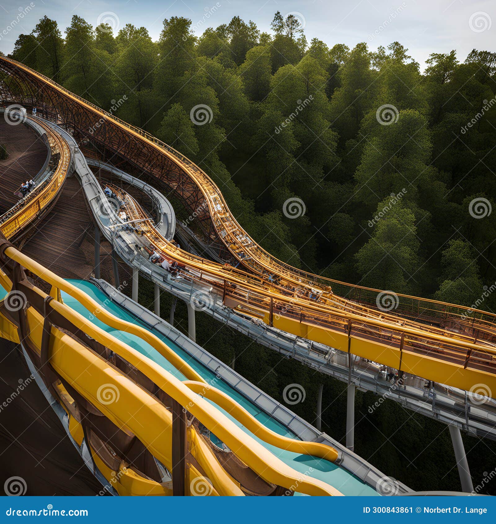 Roller Coaster, Ai-generatet Stock Image - Image of ride, wagons: 300843861