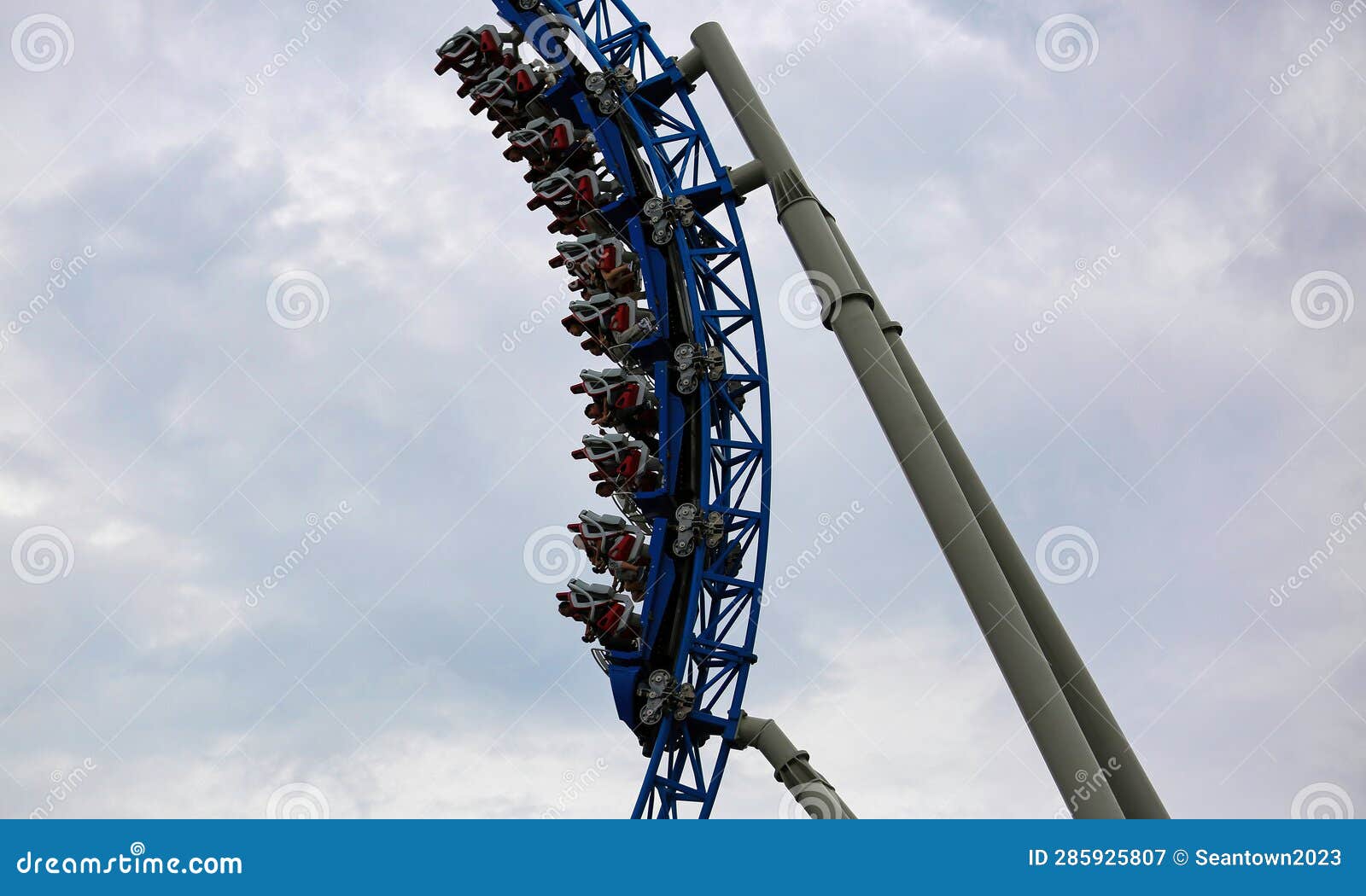 Roller Coaster Amusement Park Facilities Close-up Stock Image - Image ...