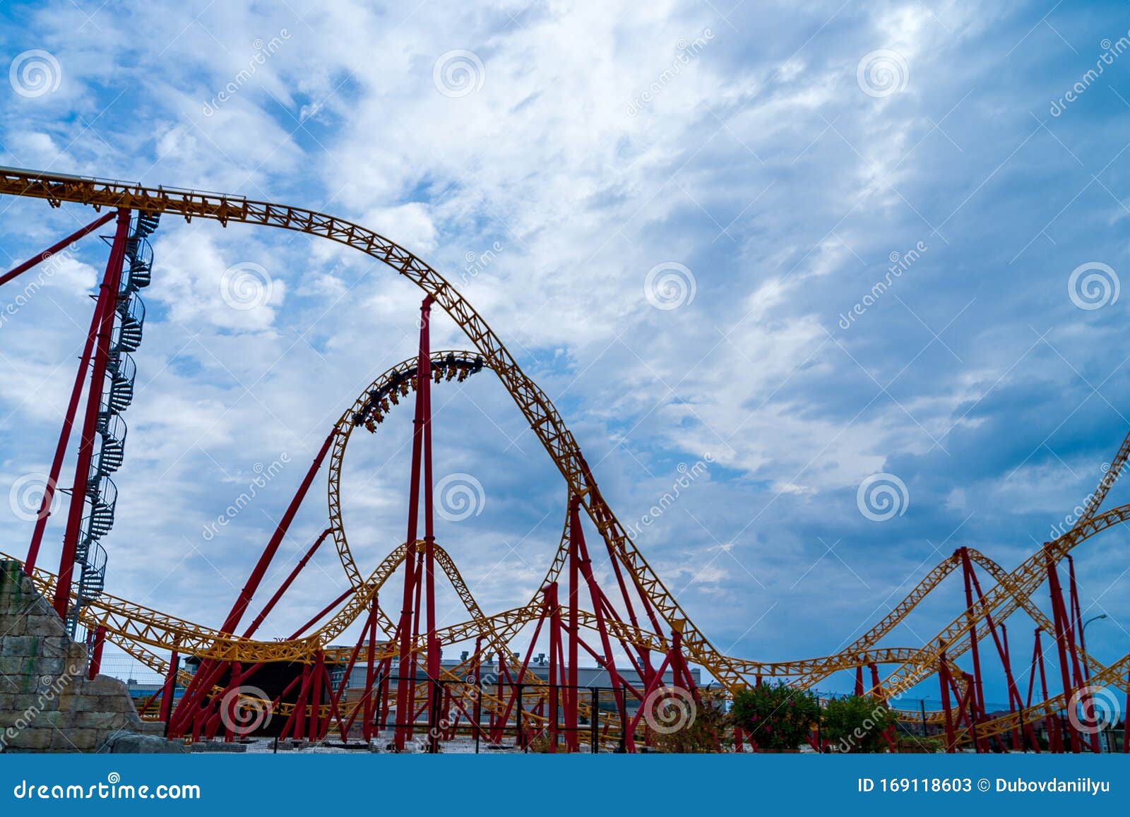 Roller coaster big high stock image. Image of ride, entertainment ...