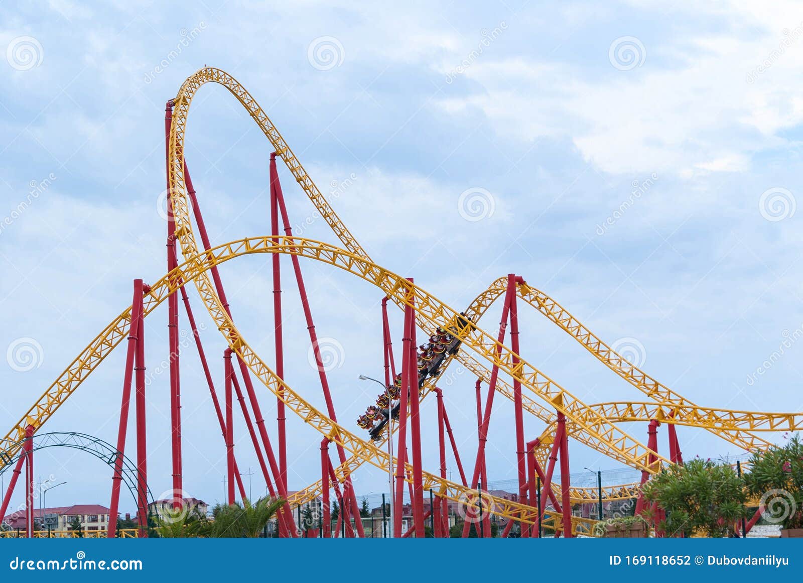 Roller coaster big high stock photo. Image of ride, thrill - 169118652