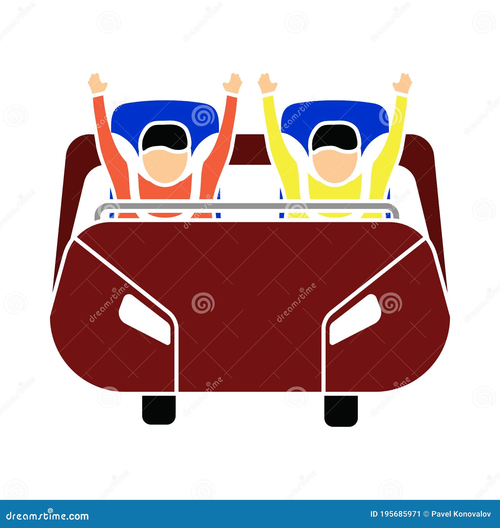 Roller Coaster Cart Icon stock vector. Illustration of adventure ...