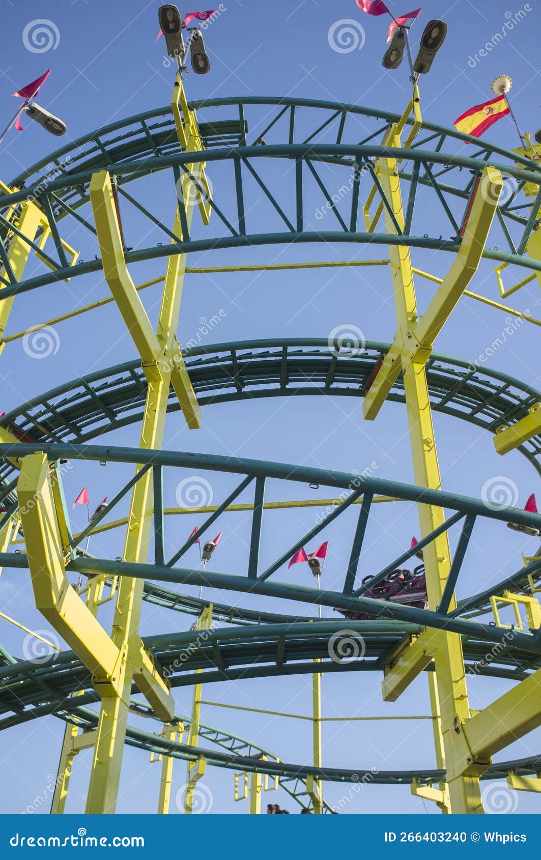 Roller Coaster Circles Structure Stock Photo - Image of energy, angle ...