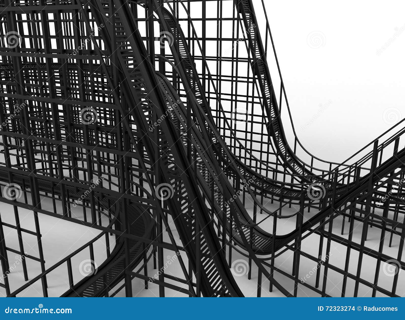 Roller coaster close-up stock illustration. Illustration of amusement ...