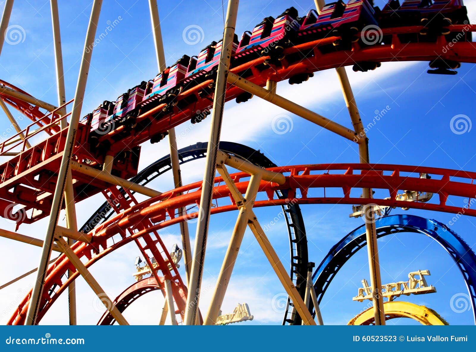 Roller coaster, close up editorial stock photo. Image of carousel ...