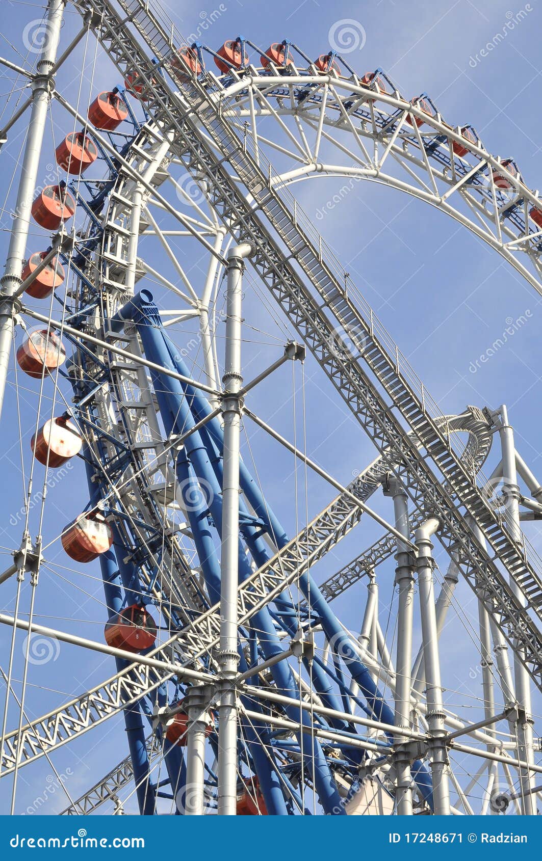 Roller Coaster and Ferris Wheel Stock Image - Image of midway, coaster ...