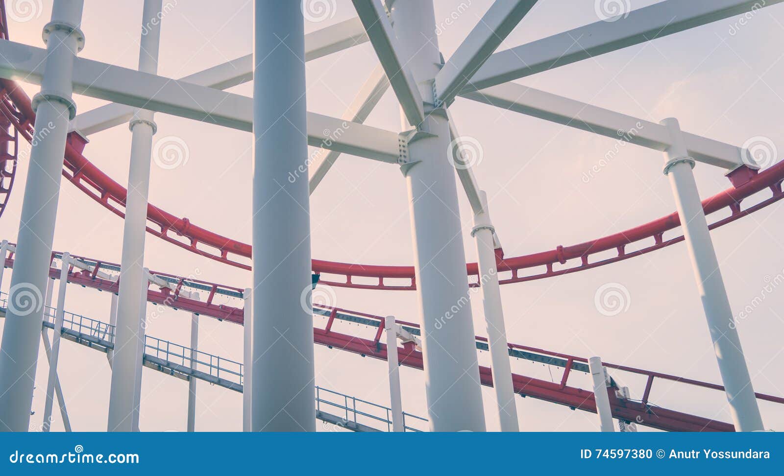Roller Coaster Foundation stock photo. Image of extreme - 74597380