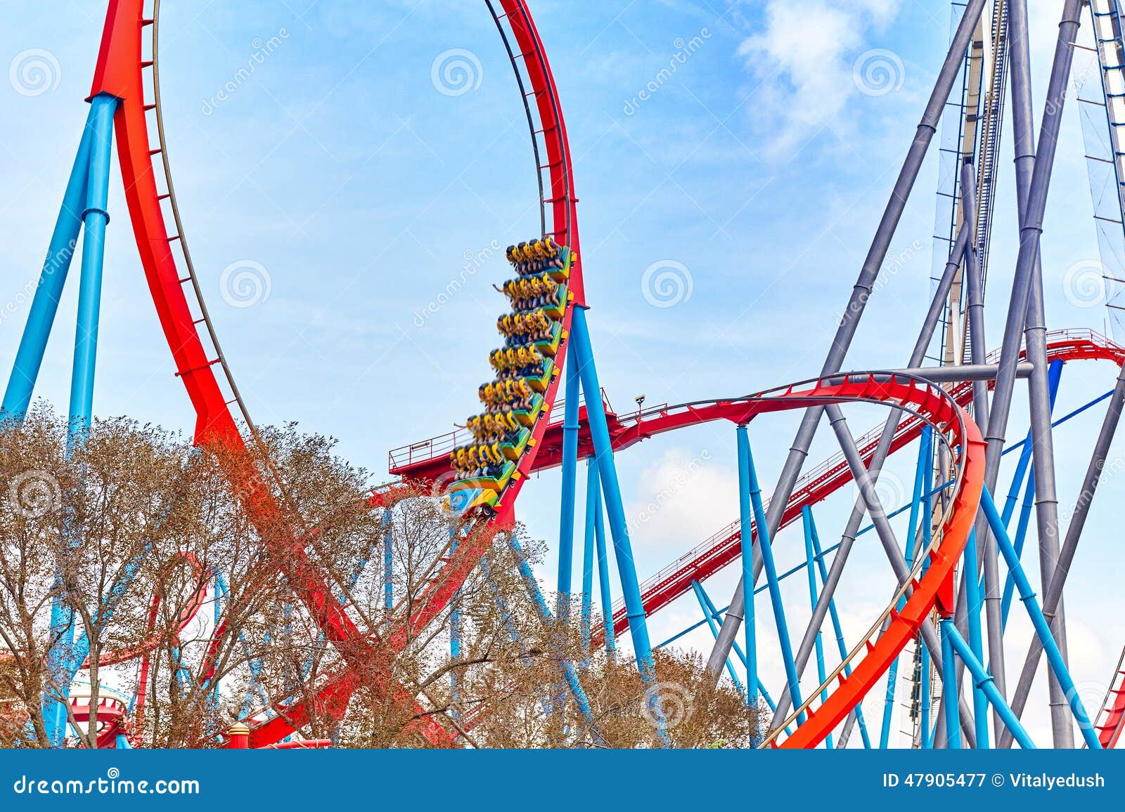 Roller Coaster. stock image. Image of dizzy, catalonia - 47905477