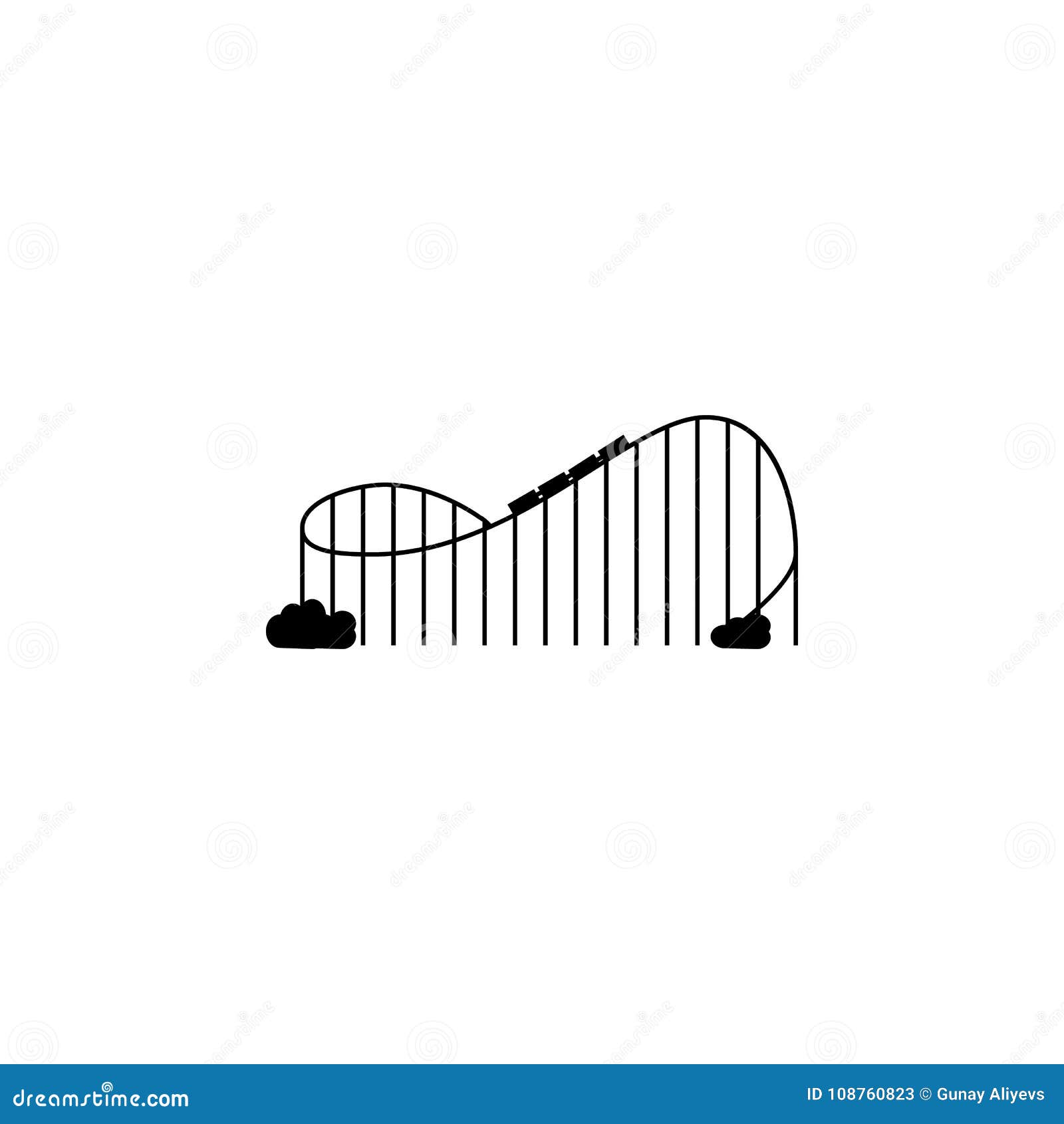 Roller Coaster Icon. Elements Amusement Park Concept and Web Apps. Icon ...