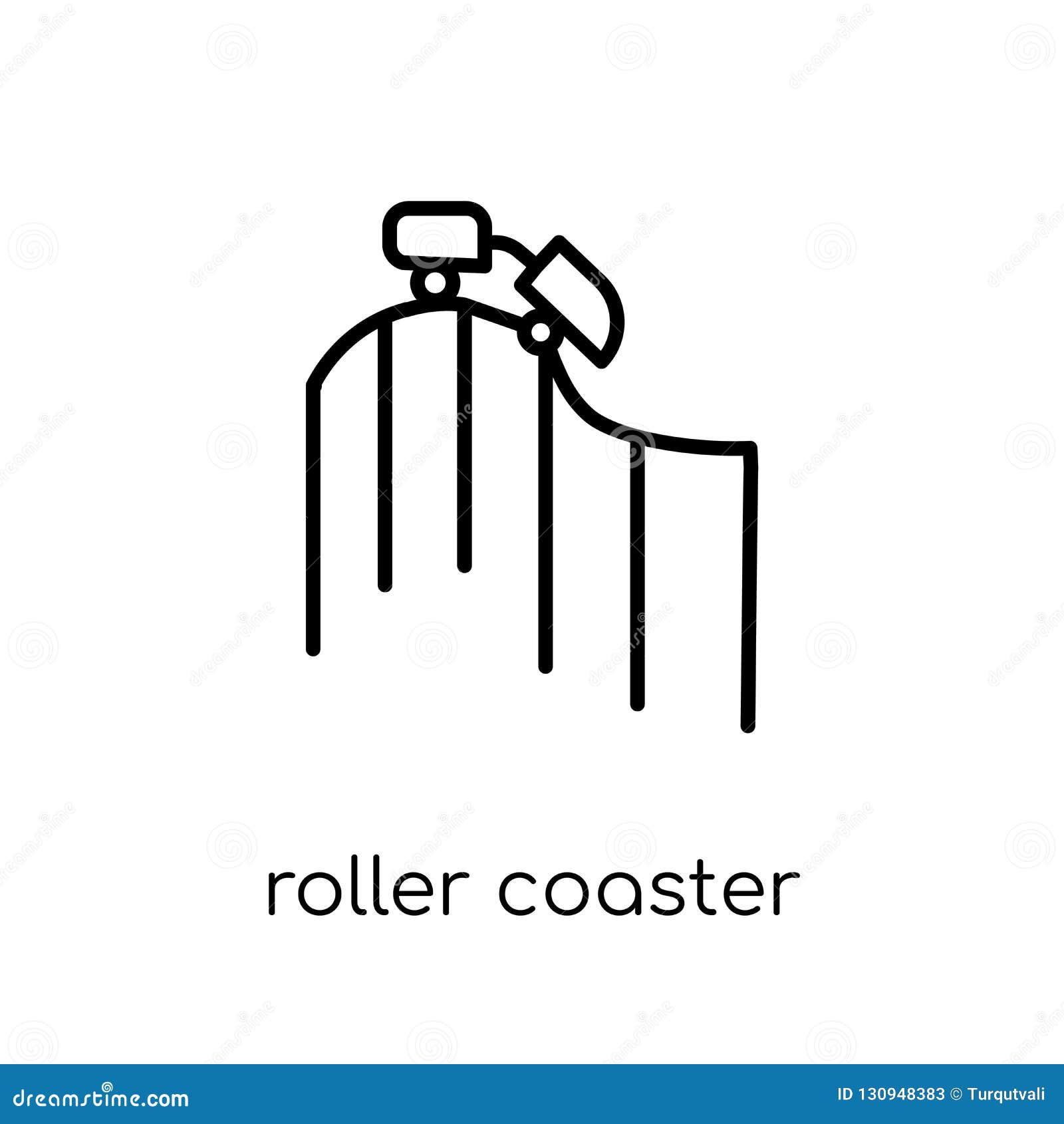 Roller Coaster Icon from Entertainment Collection. Stock Vector ...