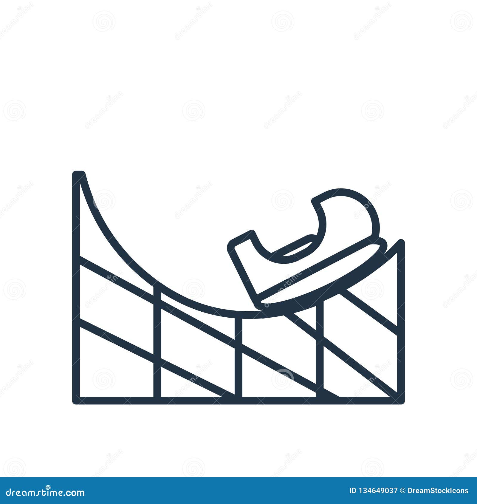 Roller Coaster Icon Vector Isolated on White Background, Roller Coaster ...