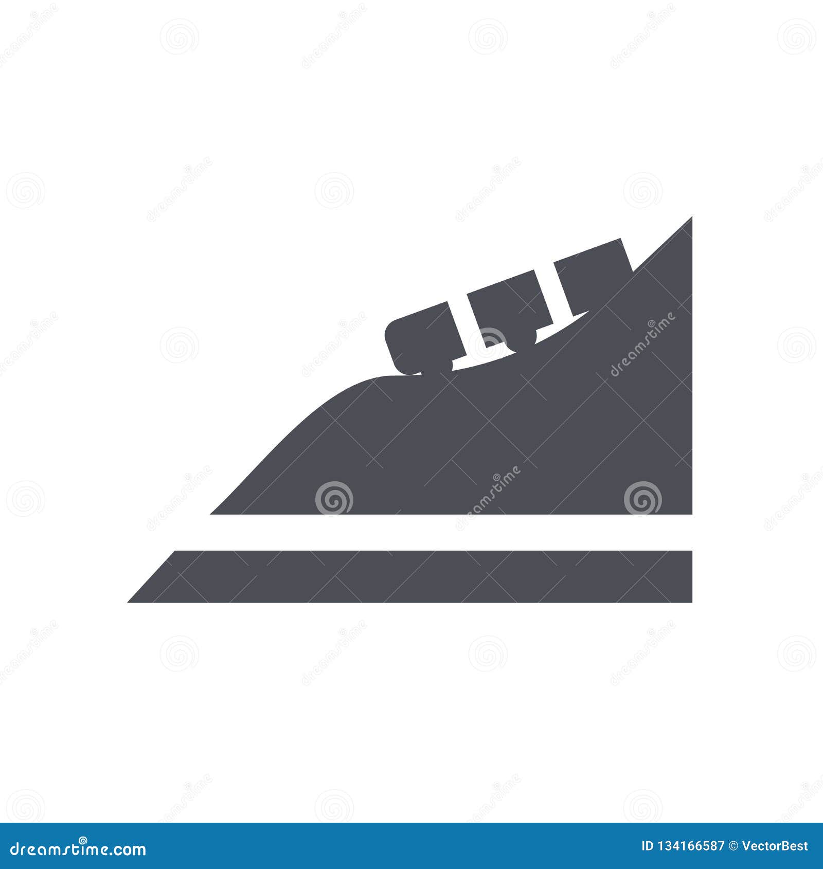 Roller Coaster Icon Vector Sign and Symbol Isolated on White Background ...