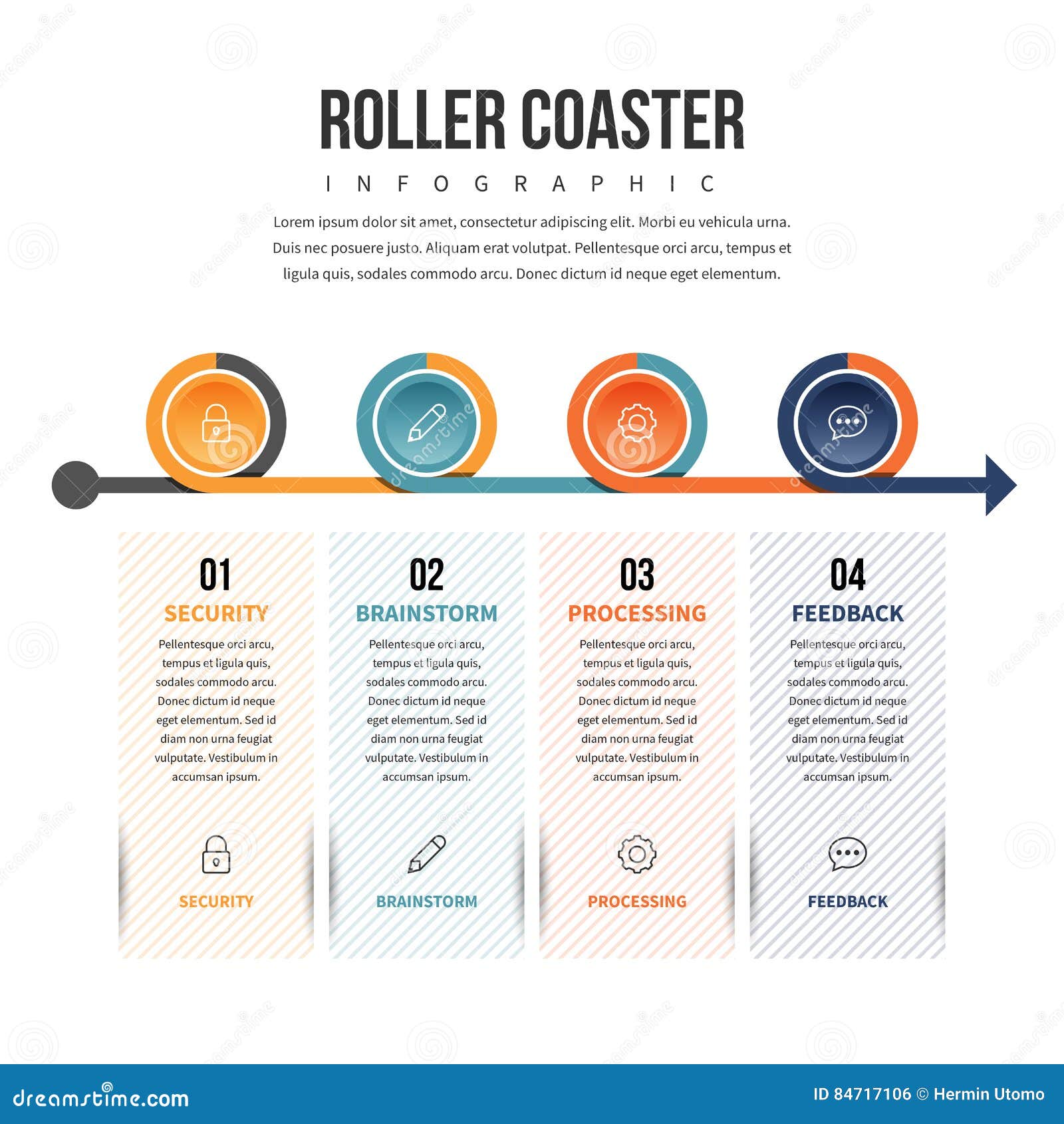 Roller Coaster Infographic stock vector. Illustration of factor - 84717106