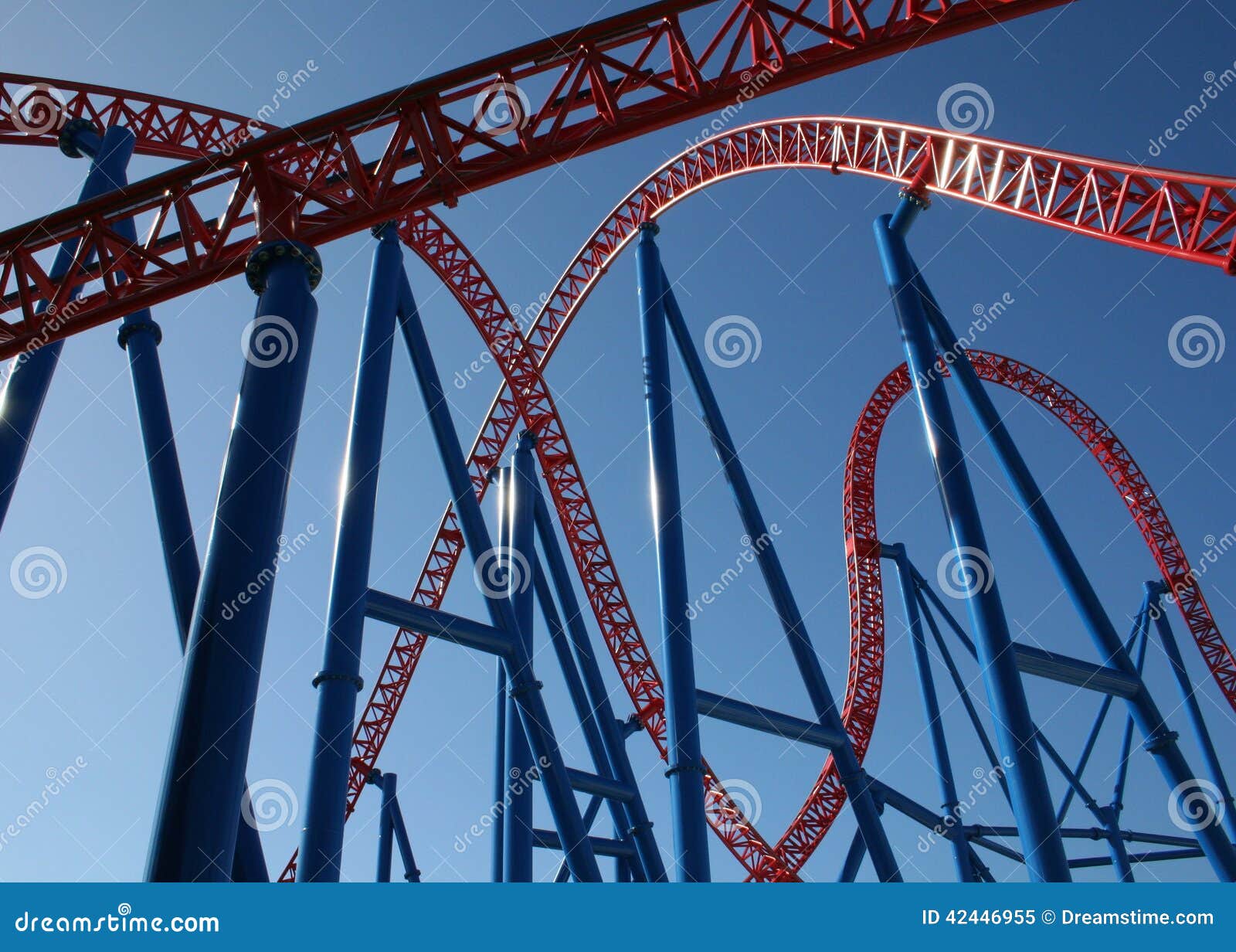 Roller Coaster stock image. Image of metal, rollercoaster - 42446955