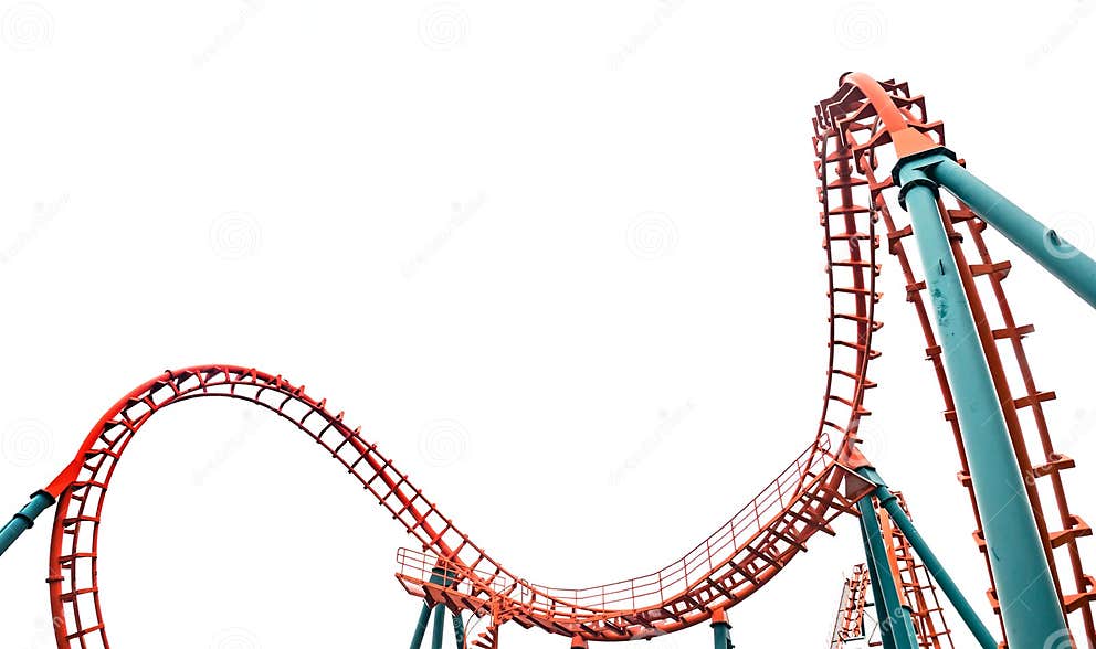Roller coaster, isolated stock image. Image of inclines - 59285241