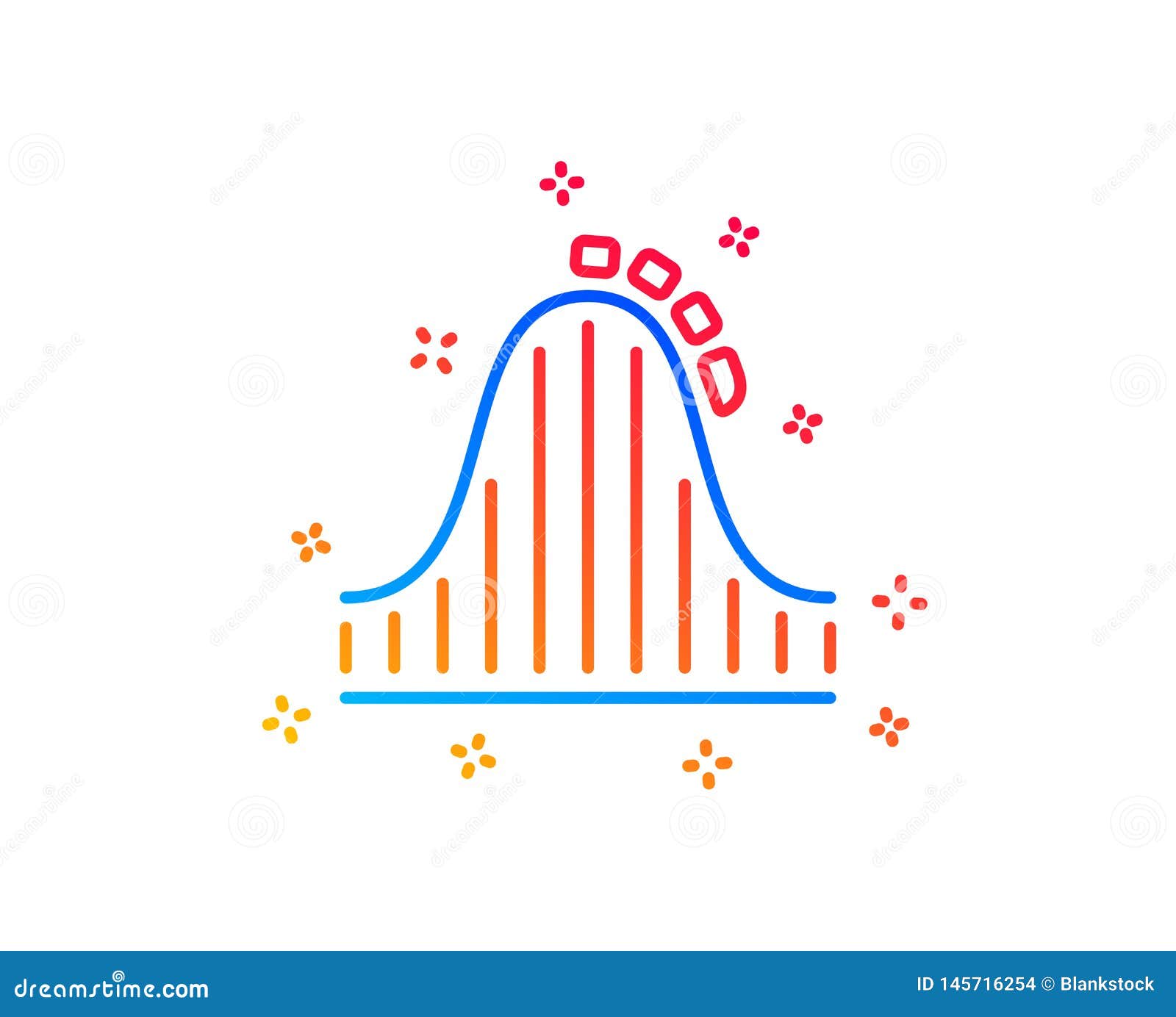 Roller Coaster Line Icon. Amusement Park Sign. Vector Stock Vector ...