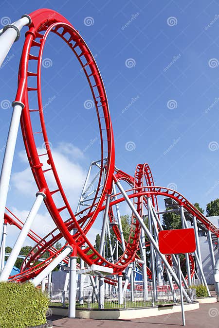 Roller coaster loop stock image. Image of ride, rails - 19770713