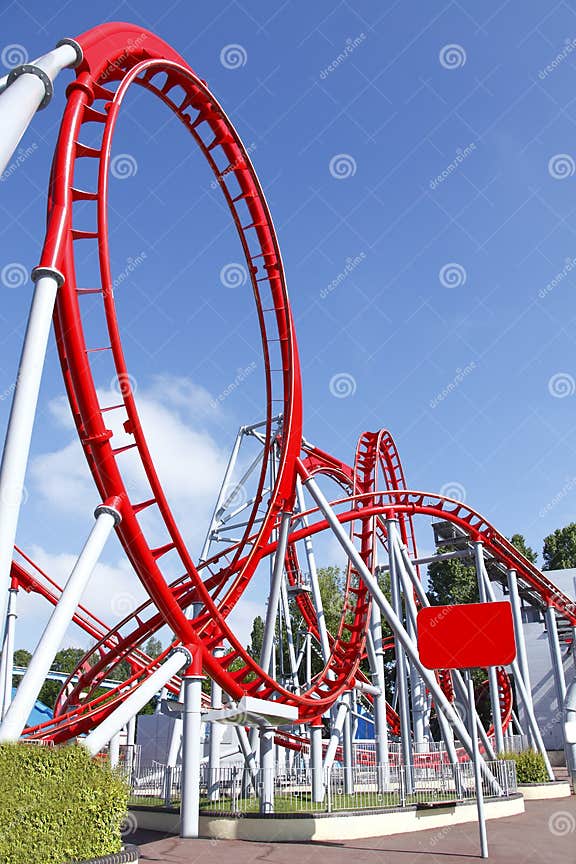 Roller coaster loop stock image. Image of ride, rails - 19770713