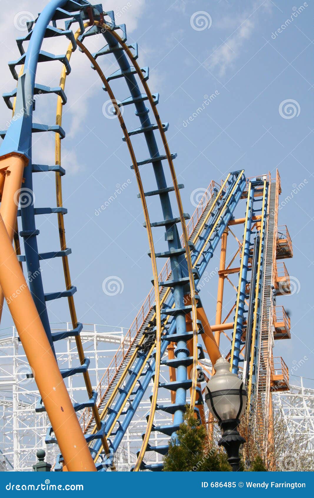 Roller Coaster Loops stock image. Image of scream, ride - 686485