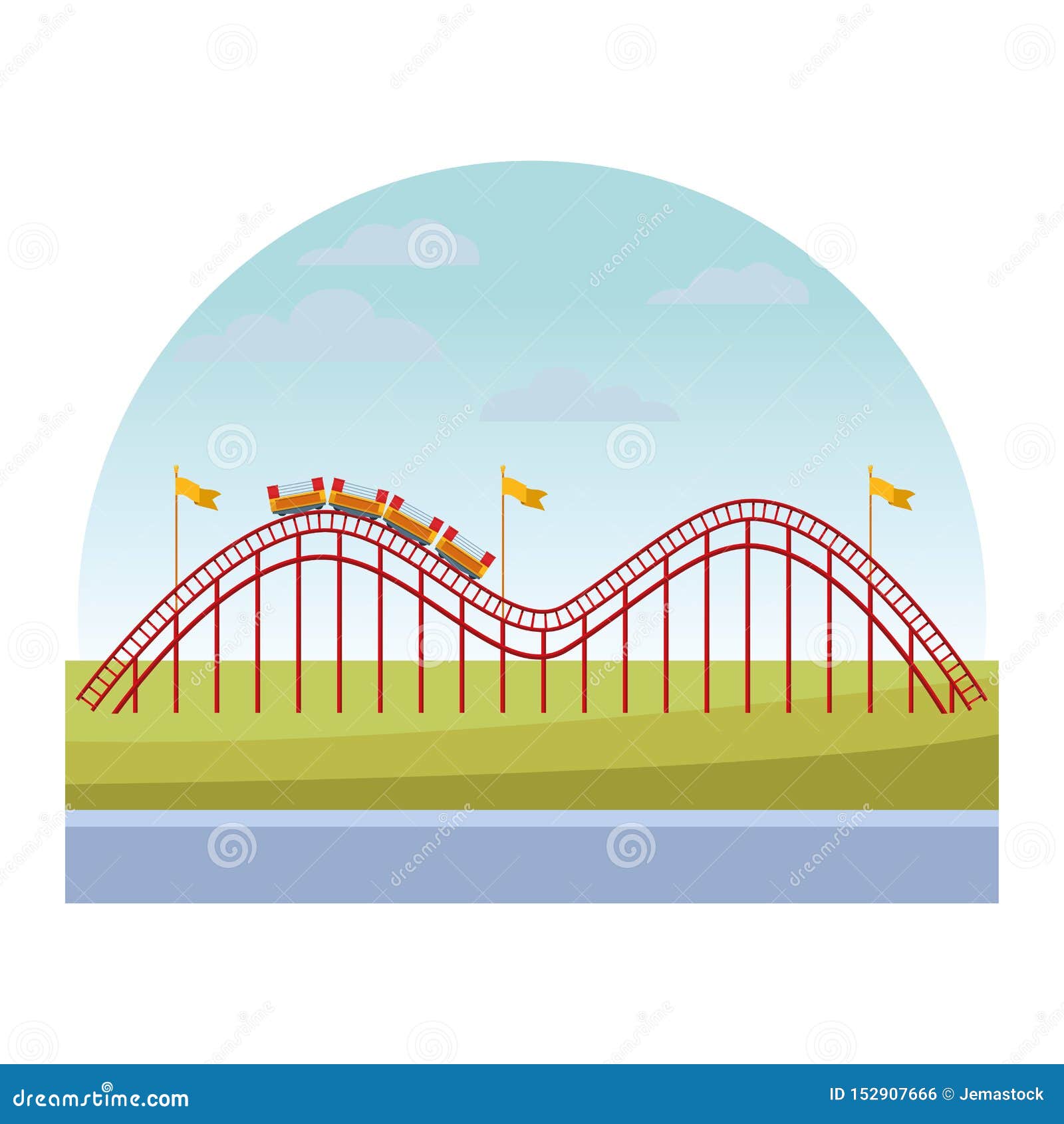 Roller Coaster Vector