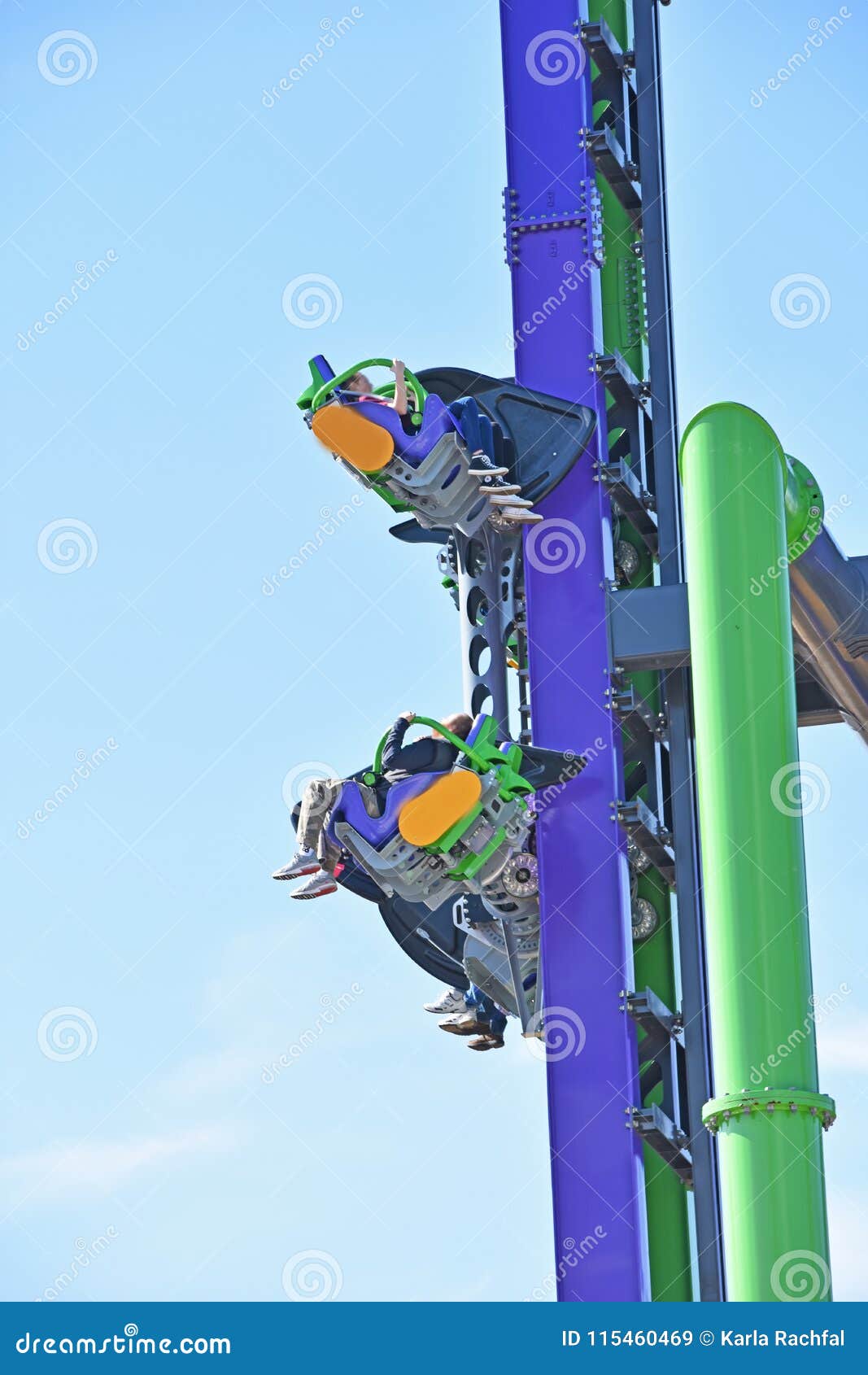 Roller Coaster in Motion stock image. Image of park - 115460469