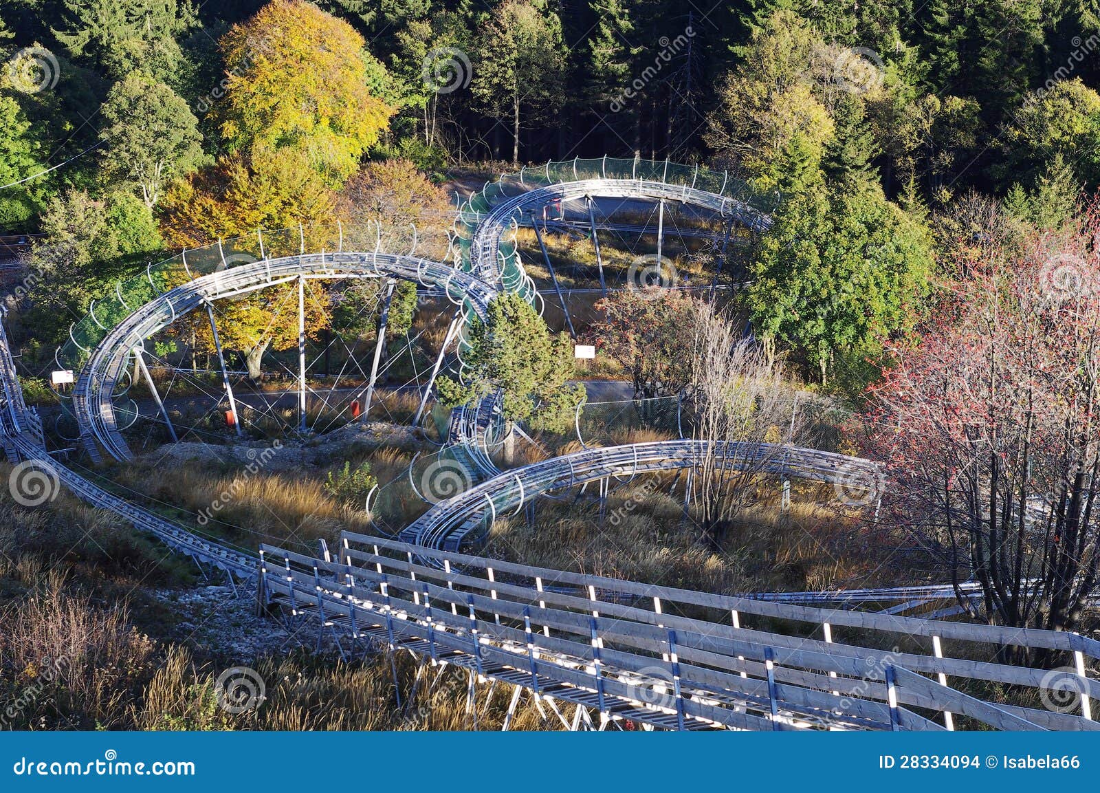 Roller Coaster on Mountain Mottarone, Italy Stock Photo - Image of ...