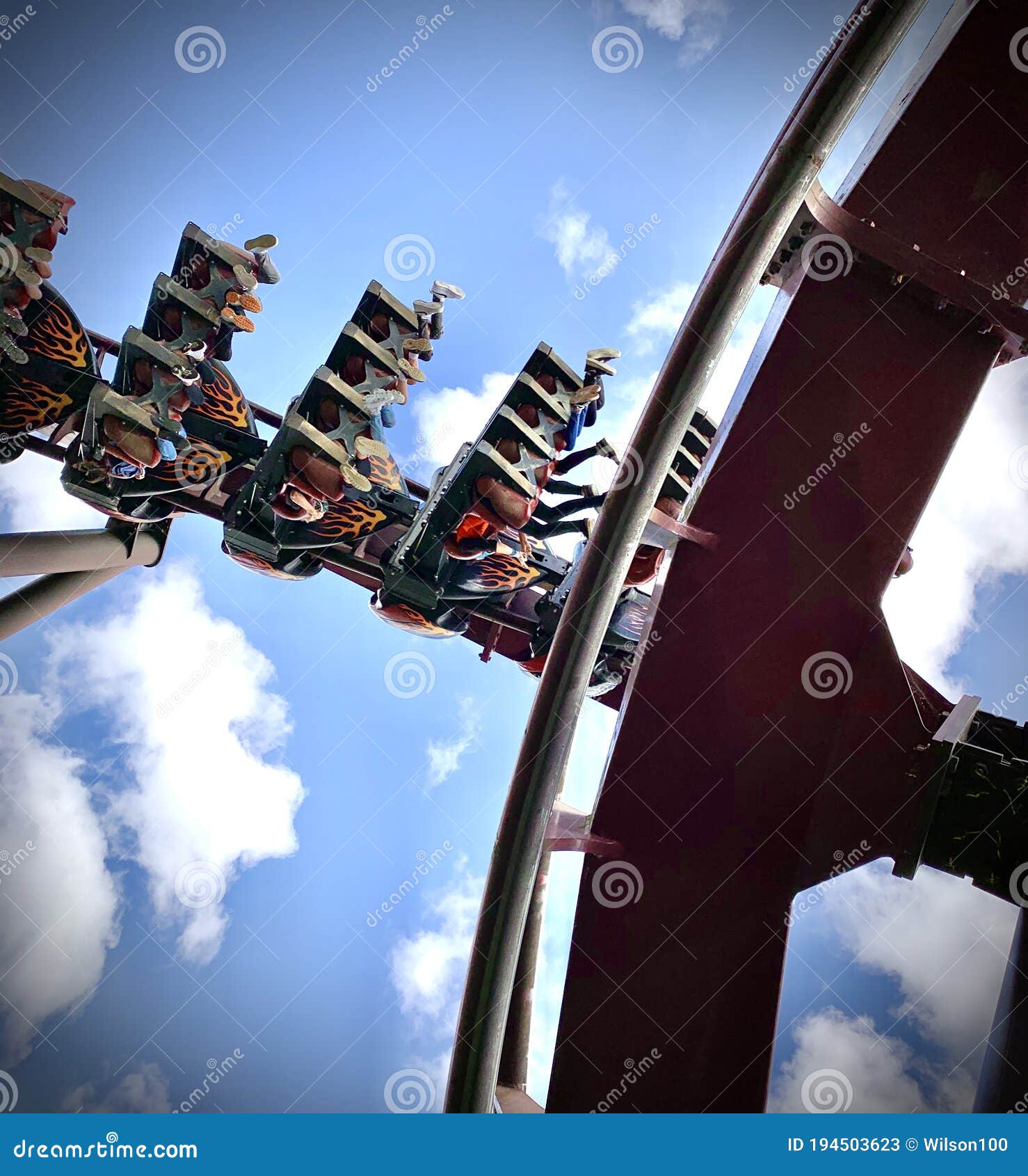 Roller Coaster - Nemesis Inferno Editorial Stock Photo - Image of alton ...