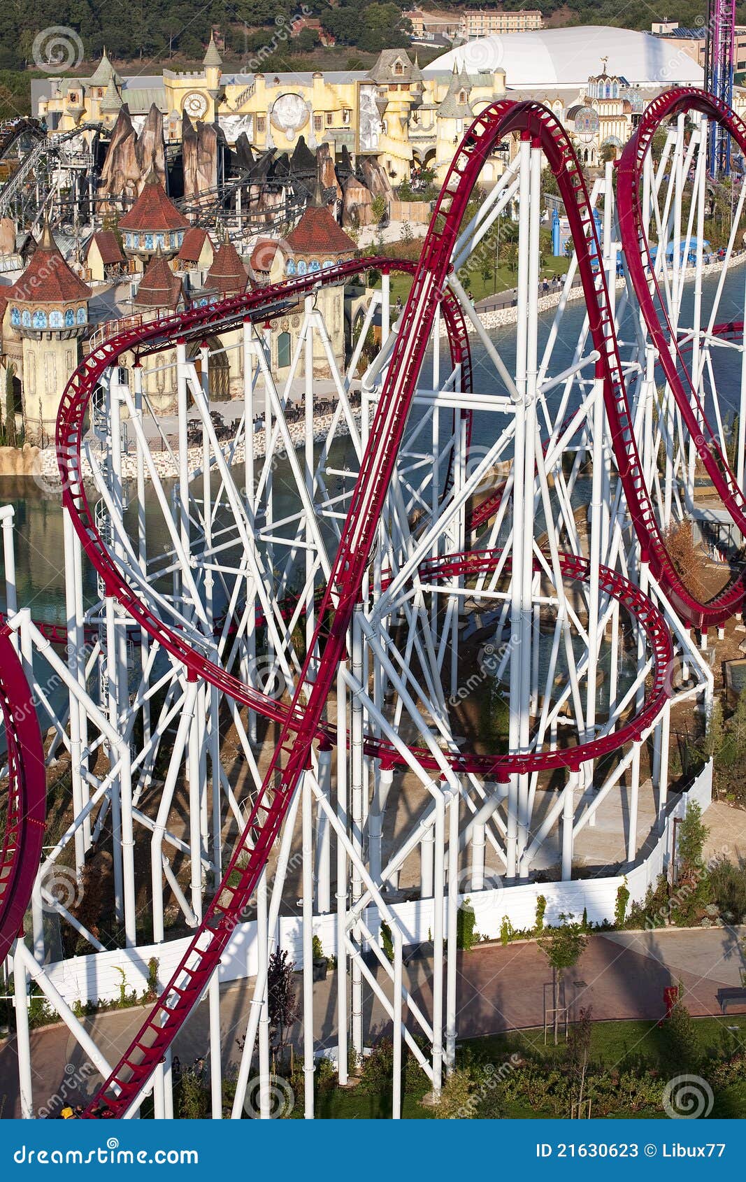 Roller coaster path editorial stock photo. Image of rush - 21630623