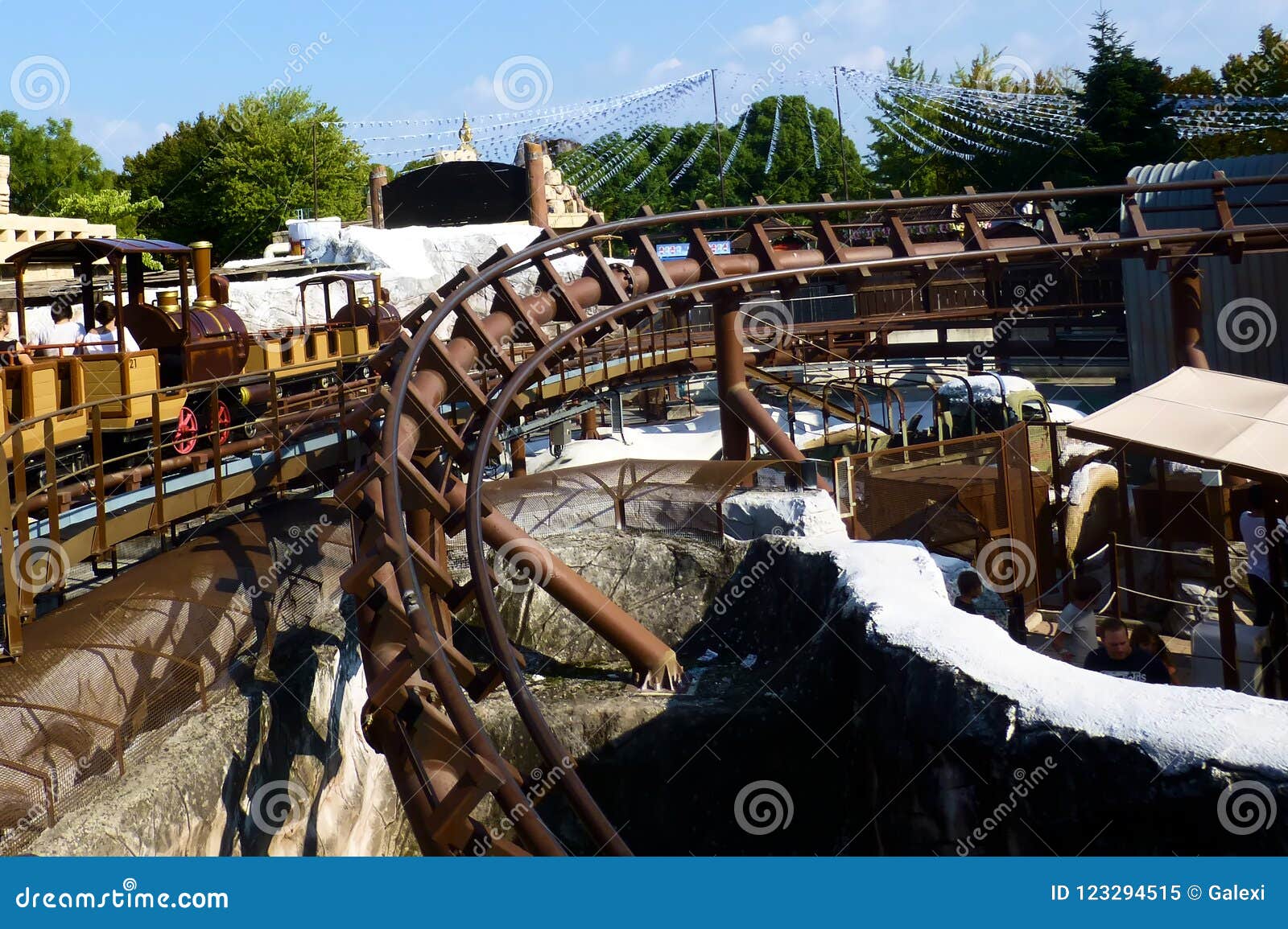 Roller Coaster Rail in Brown Color Editorial Image - Image of elevated ...