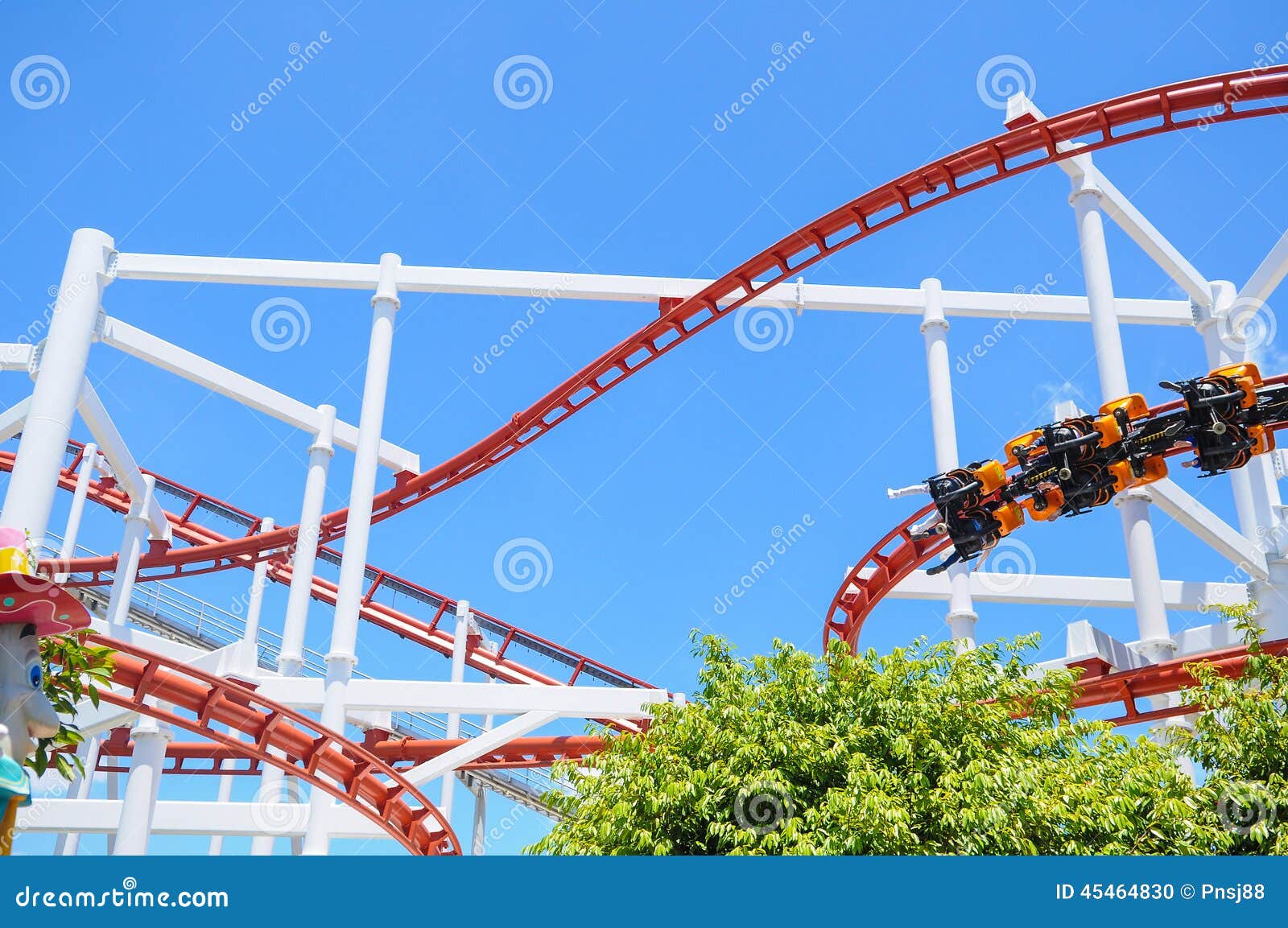 Roller coaster rail stock photo. Image of high, isolated - 45464830