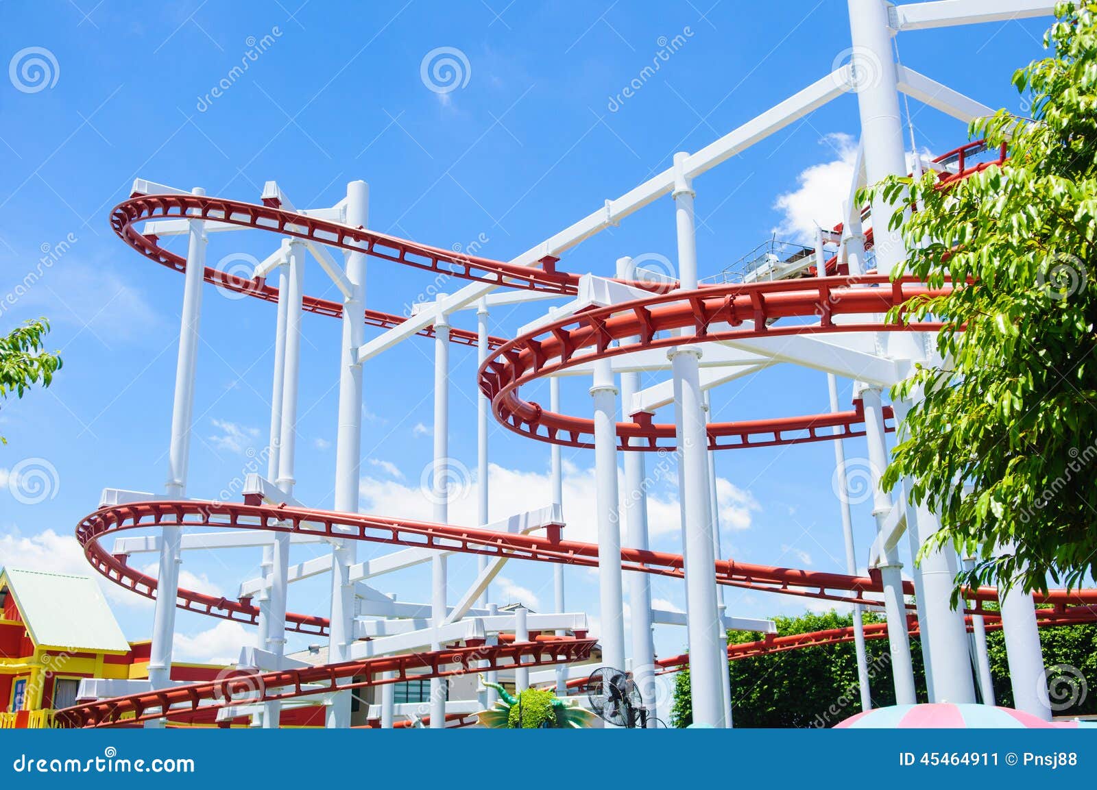 Roller coaster rail stock image. Image of speed, festival - 45464911