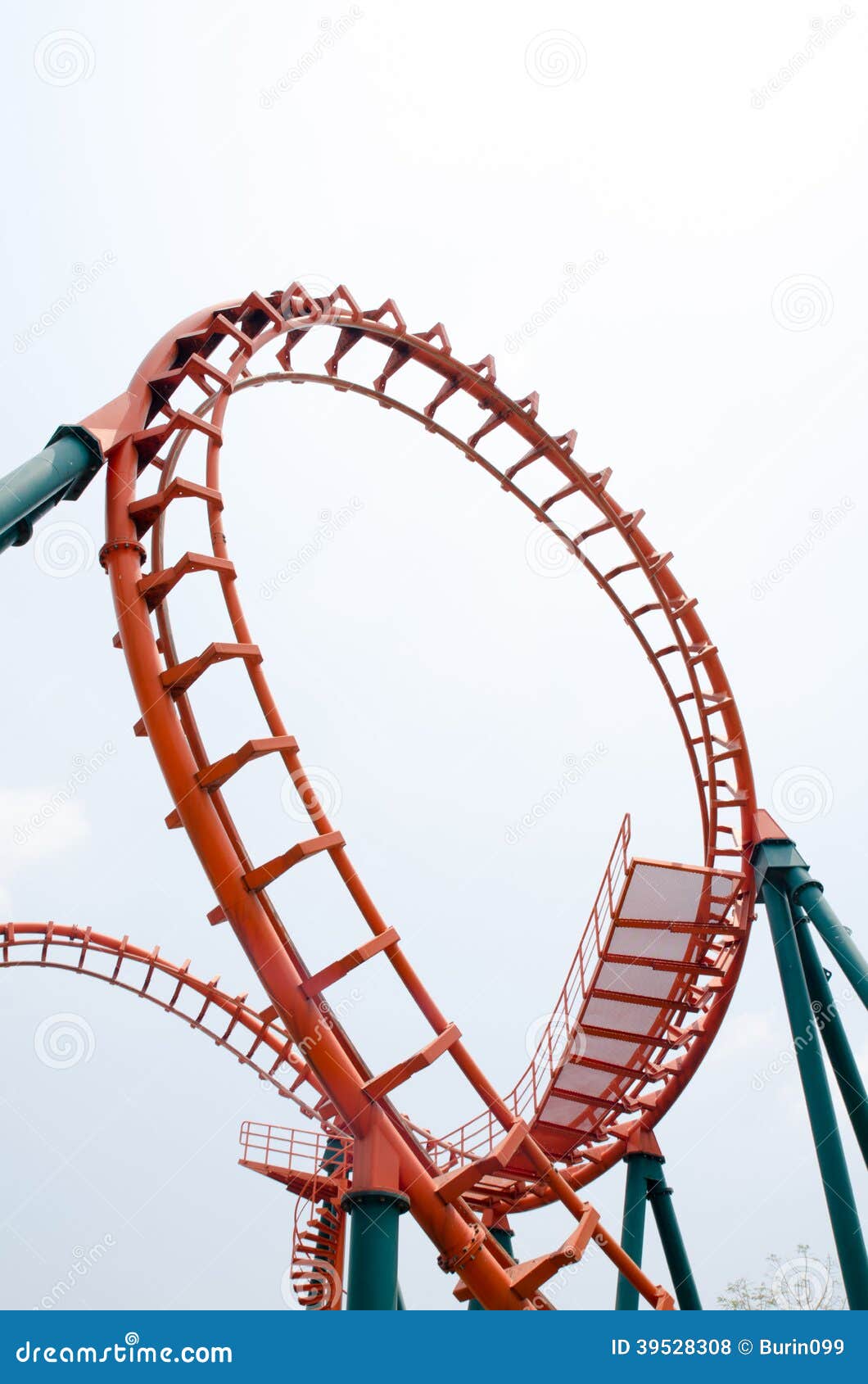 Roller coaster rail stock photo. Image of fear, architecture - 39528308
