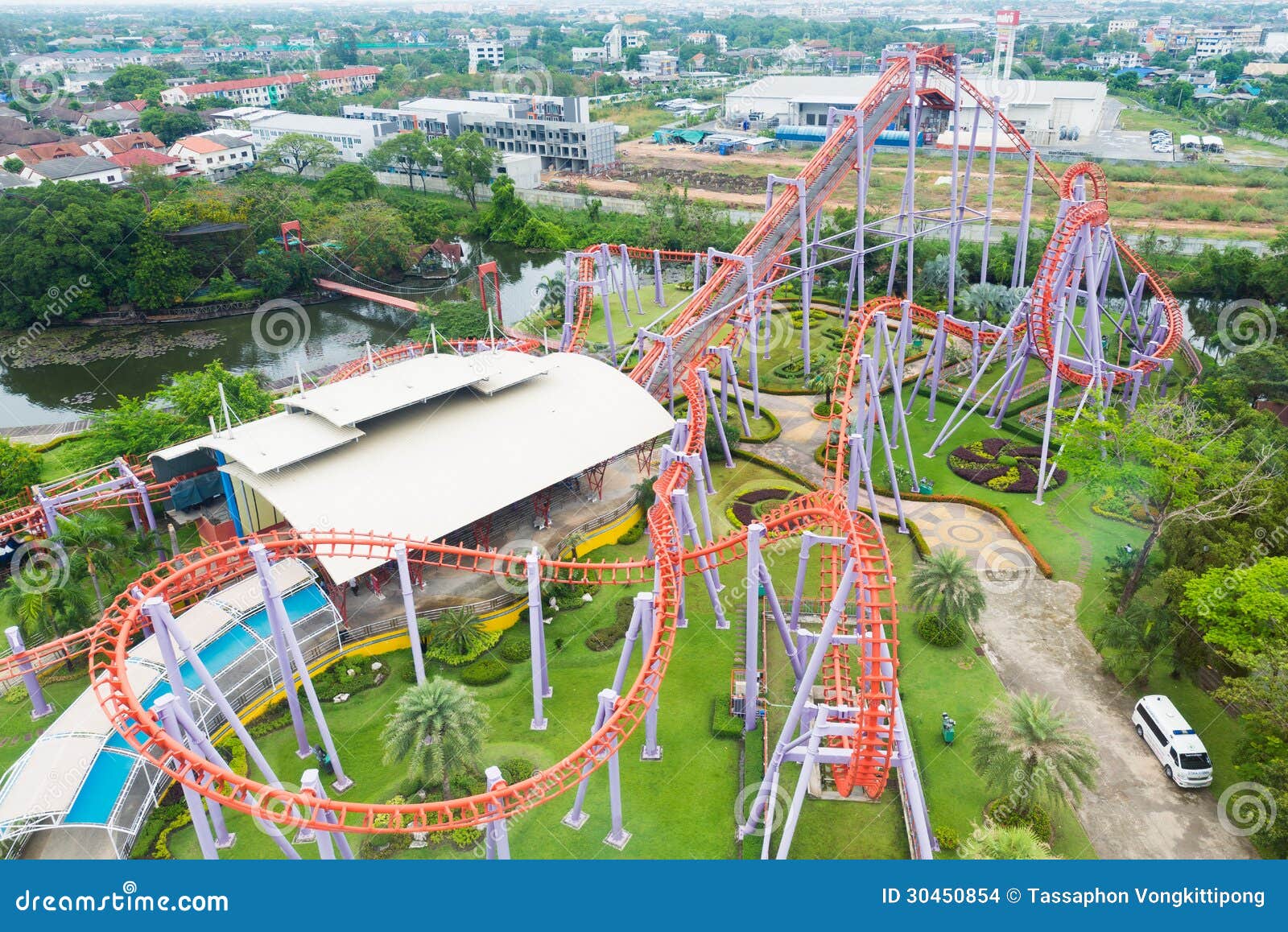 Roller coaster rail stock photo. Image of scream, leisure - 30450854