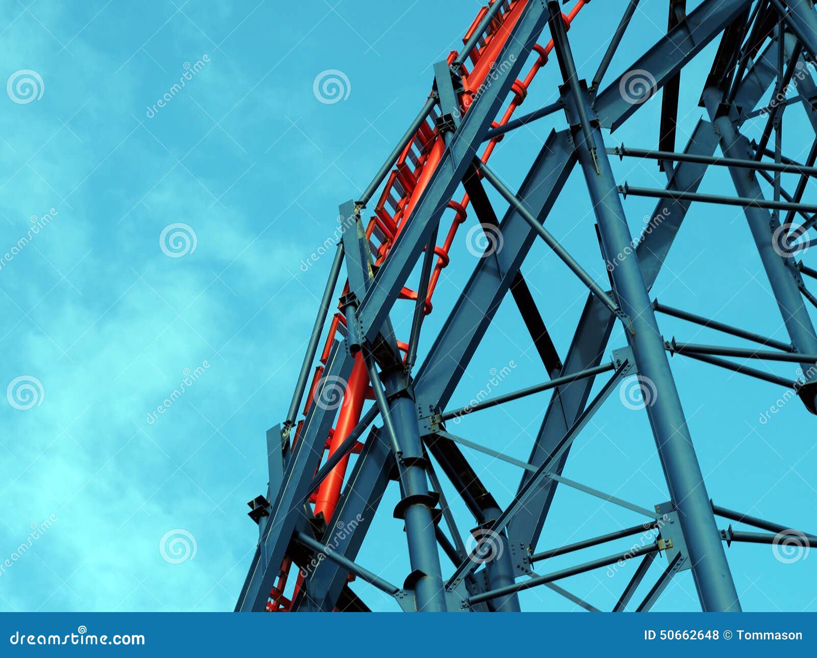 Roller Coaster stock photo. Image of girders, thrill - 50662648