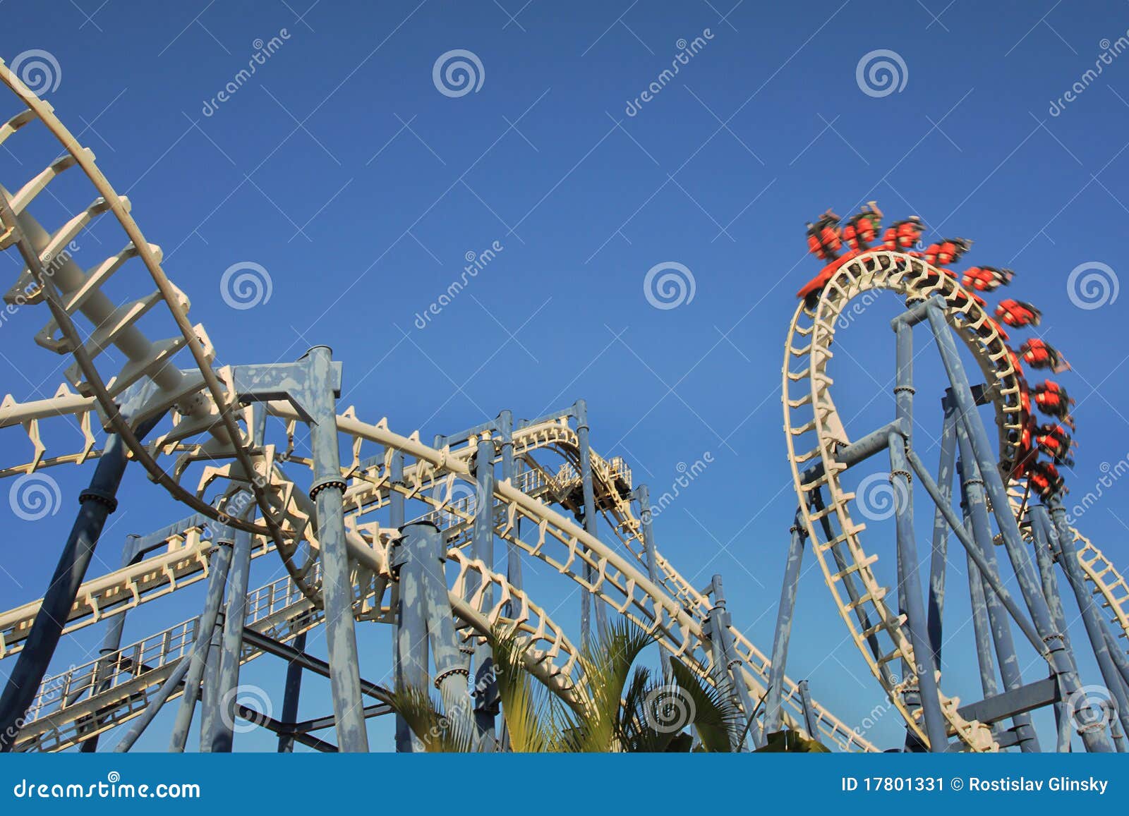 Roller coaster ride. stock image. Image of middle, leisure - 17801331