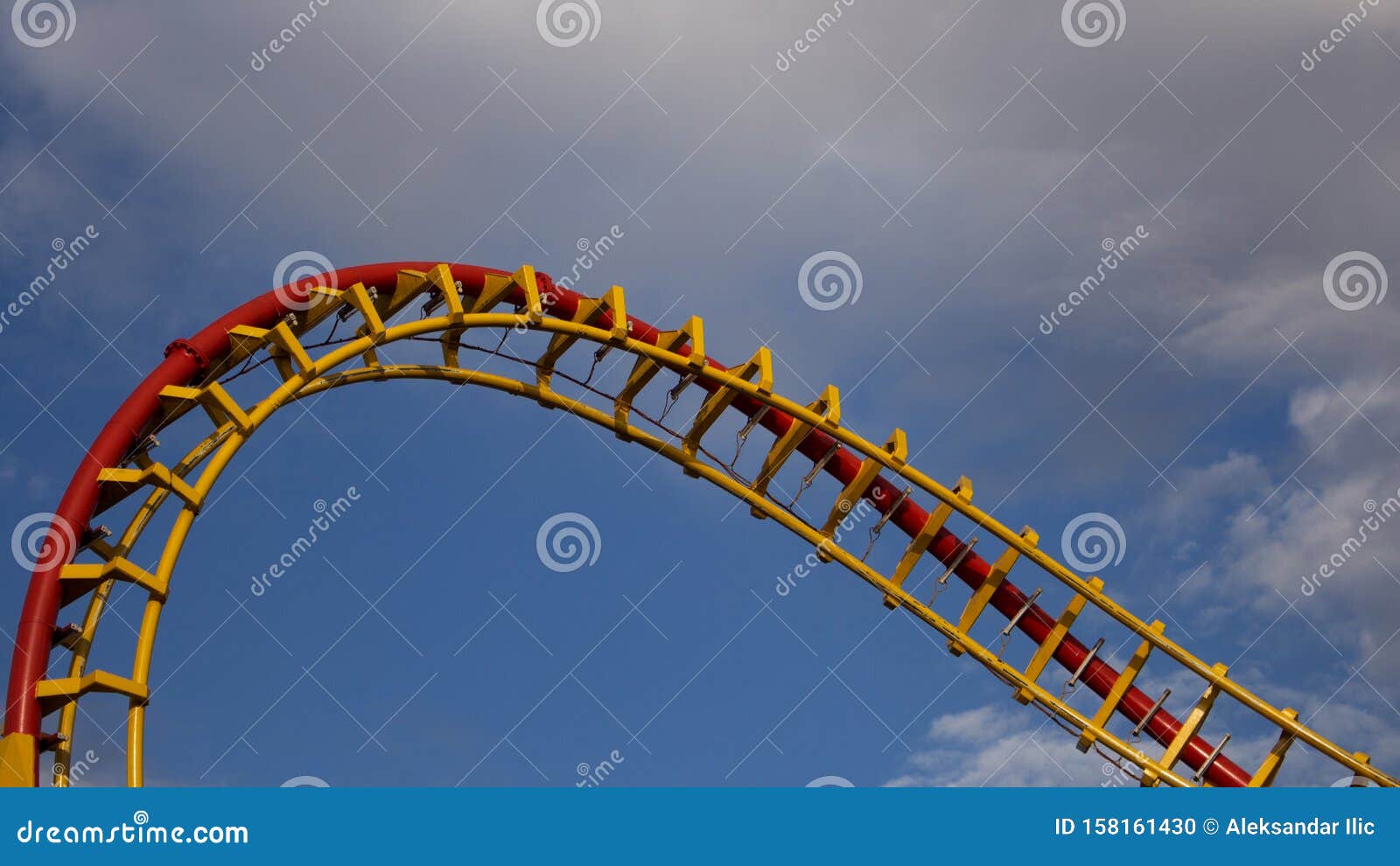Roller Coaster Ride in Amusement Park. Entertainment and Adventure ...