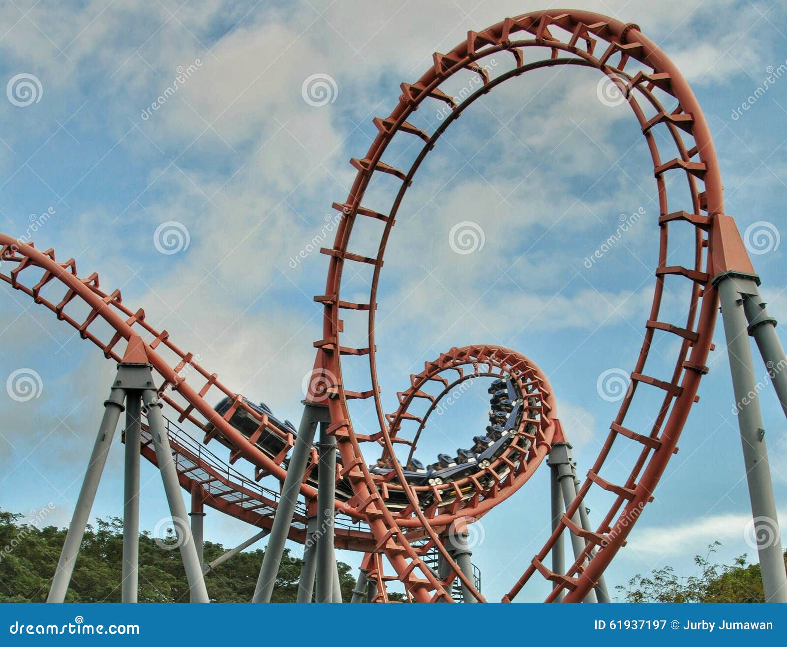 Roller Coaster stock image. Image of enchanted, extreme - 61937197