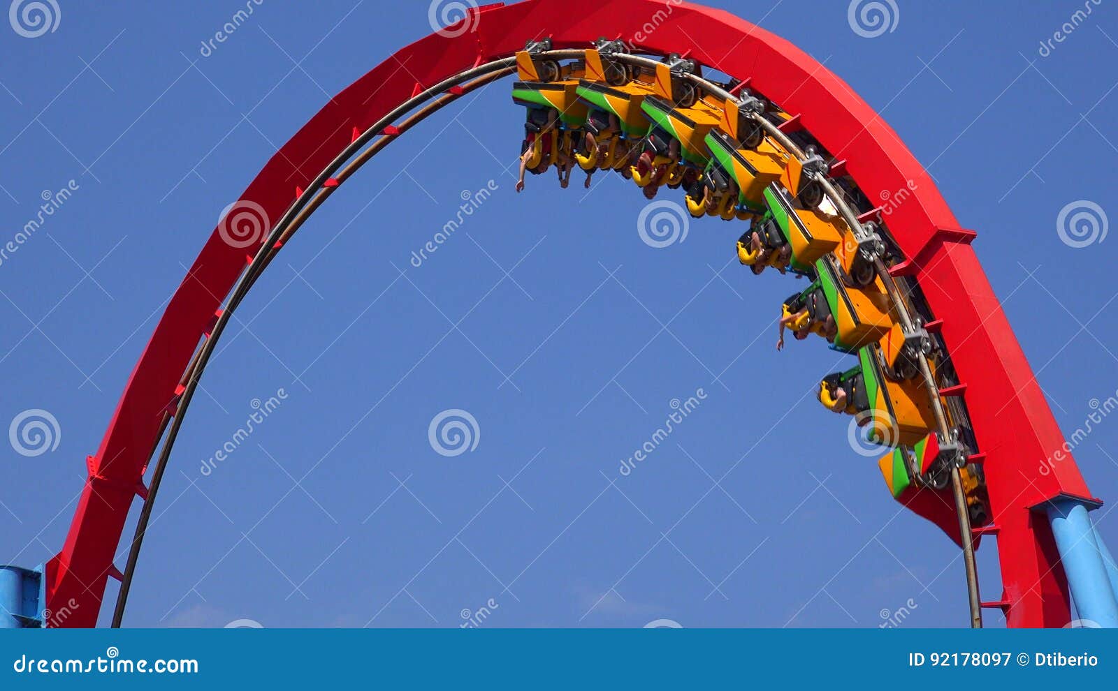 Roller Coaster Ride Loop editorial photography. Image of amusement ...