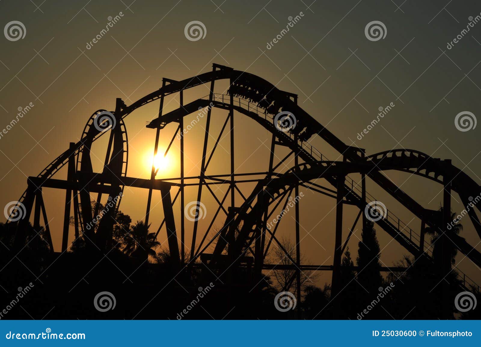 Roller Coaster Ride Silhouette Royalty-Free Stock Image | CartoonDealer ...