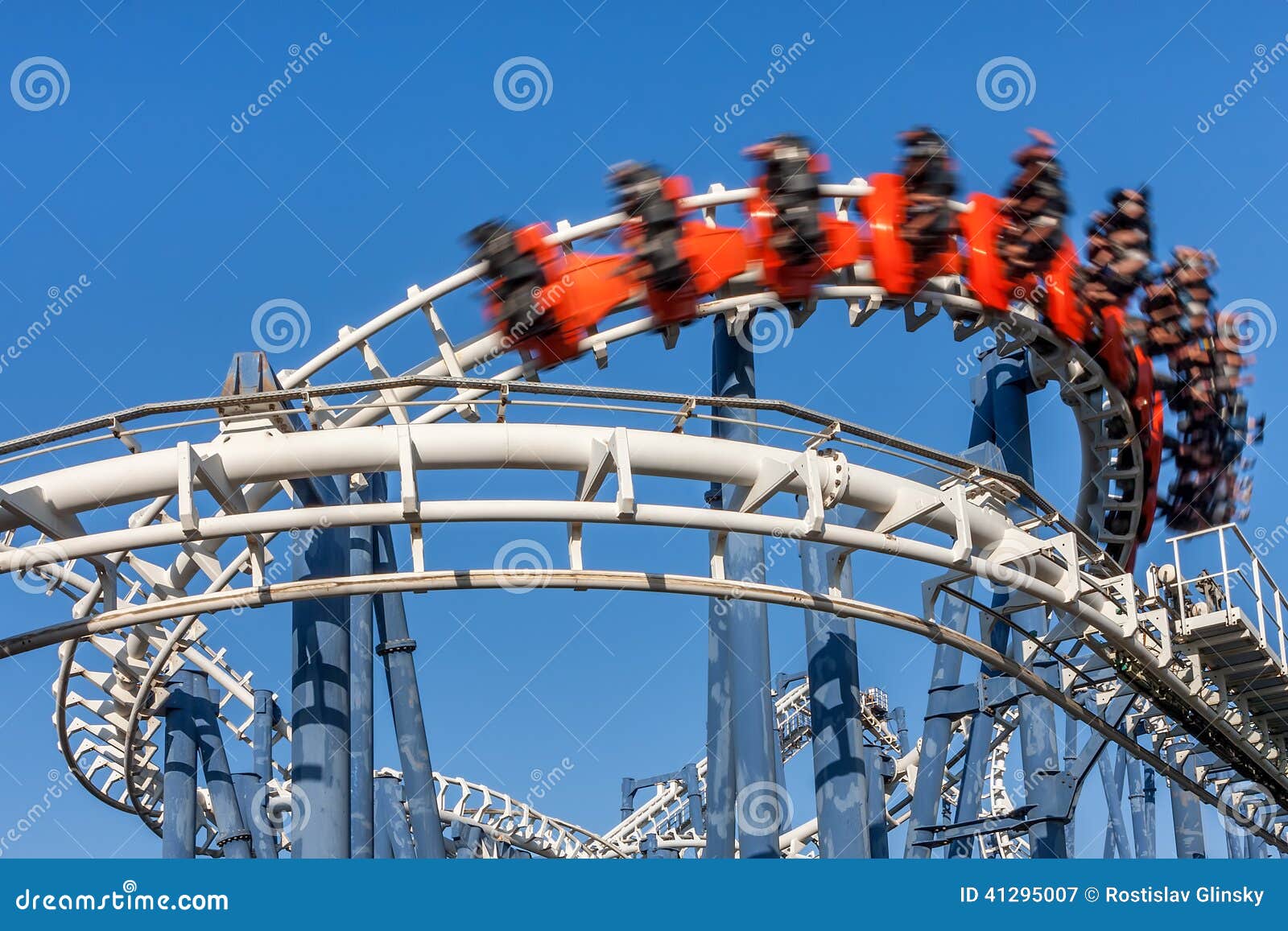 Roller coaster ride. stock image. Image of recreation - 41295007