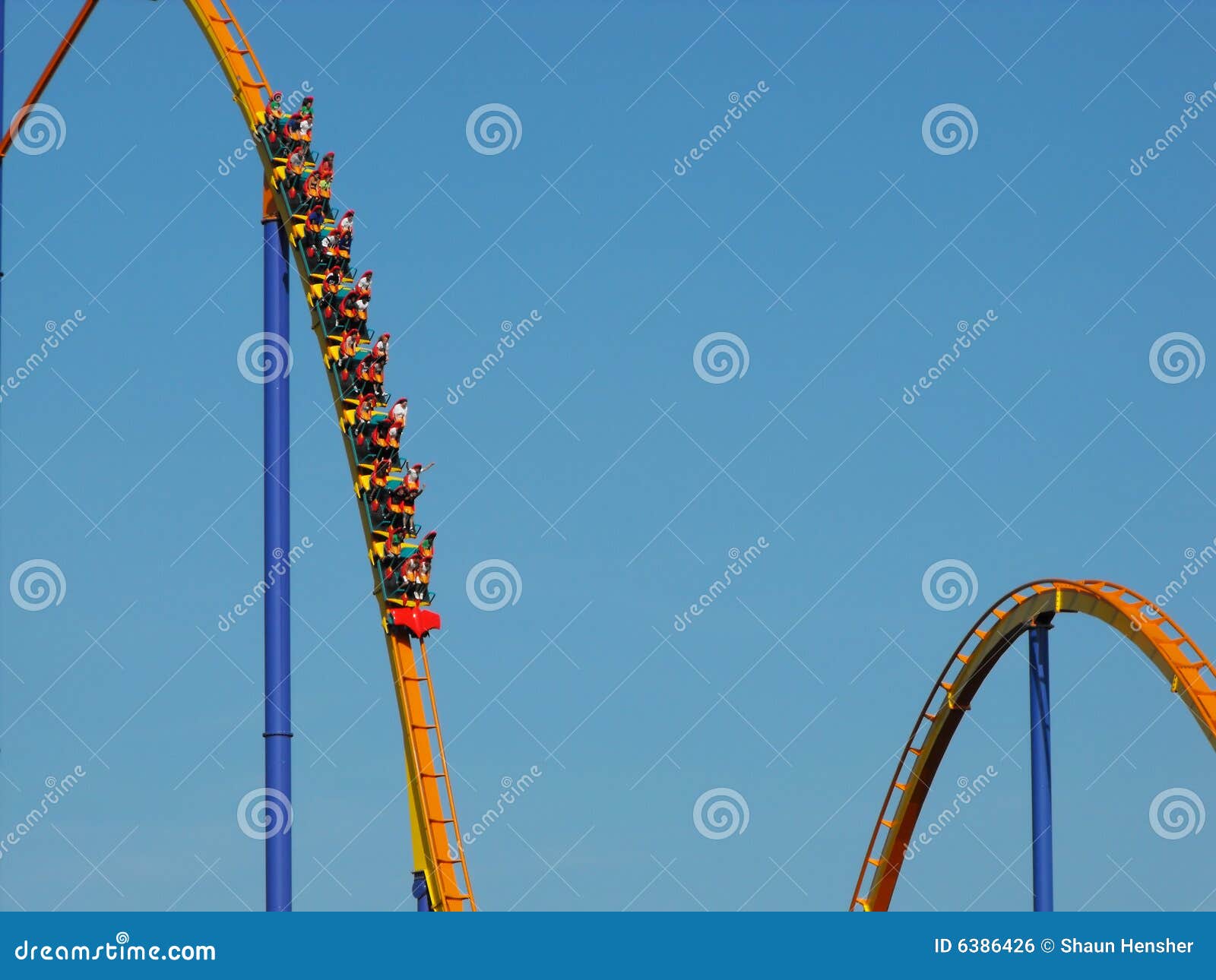 Roller coaster riders stock photo. Image of adrenaline - 6386426