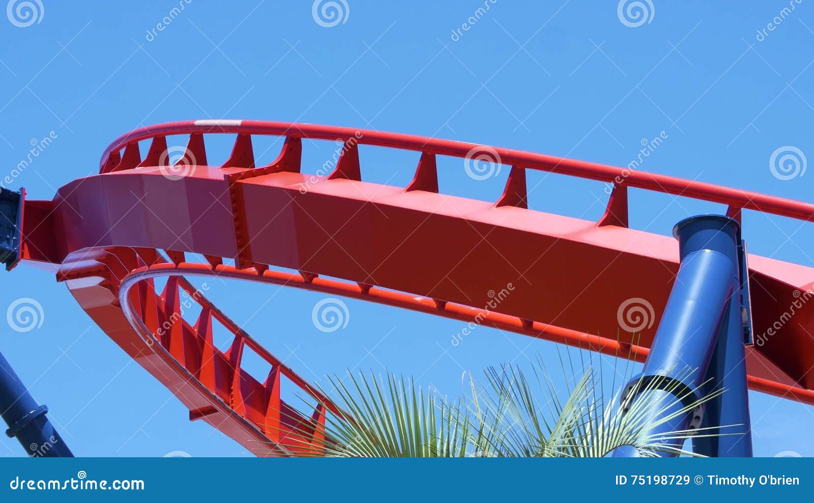 Roller Coaster Speeds through Frame on Sharp Turn Stock Video - Video ...