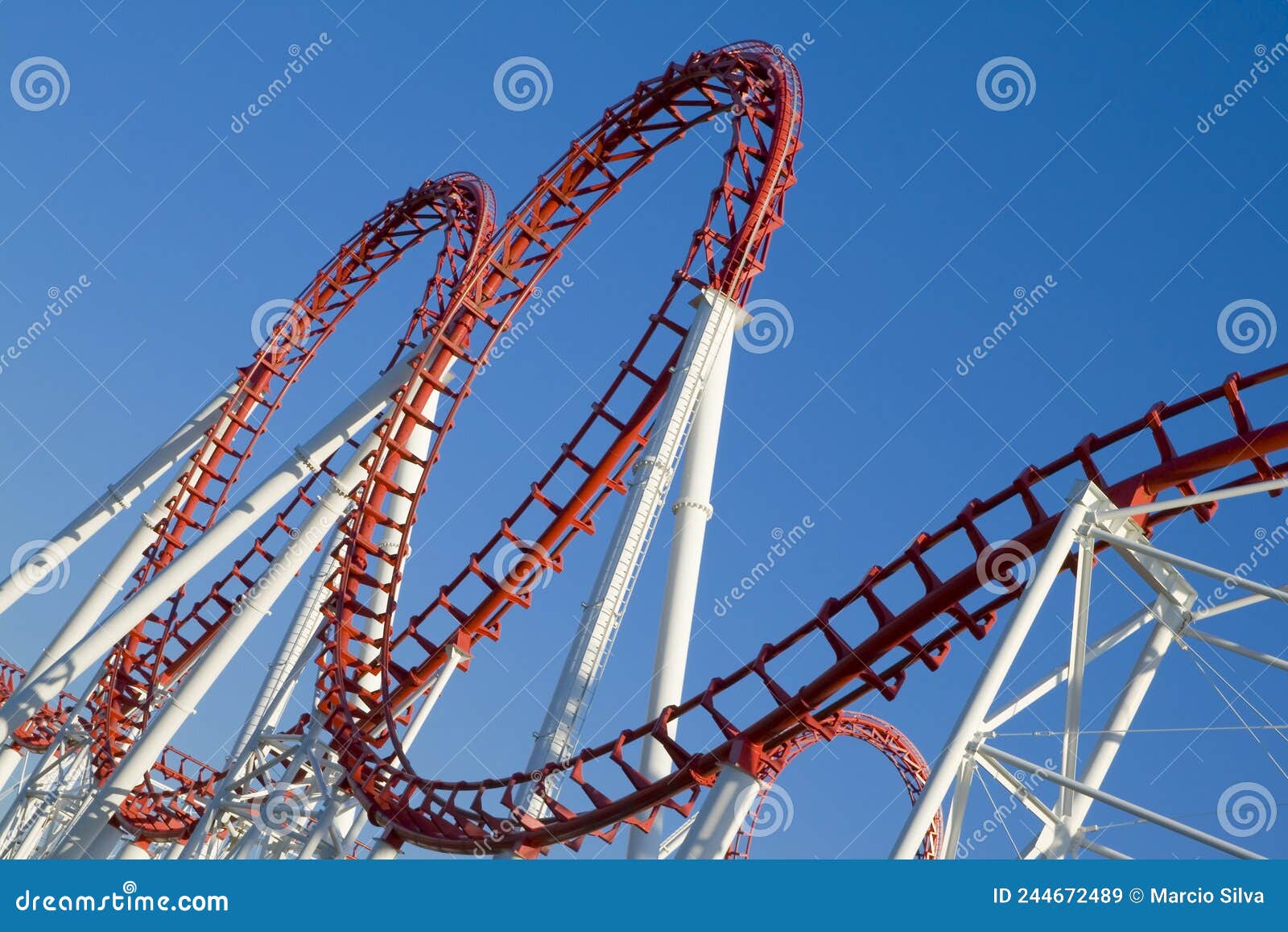 The Roller Coaster in the Sun Stock Image - Image of coaster, resort ...