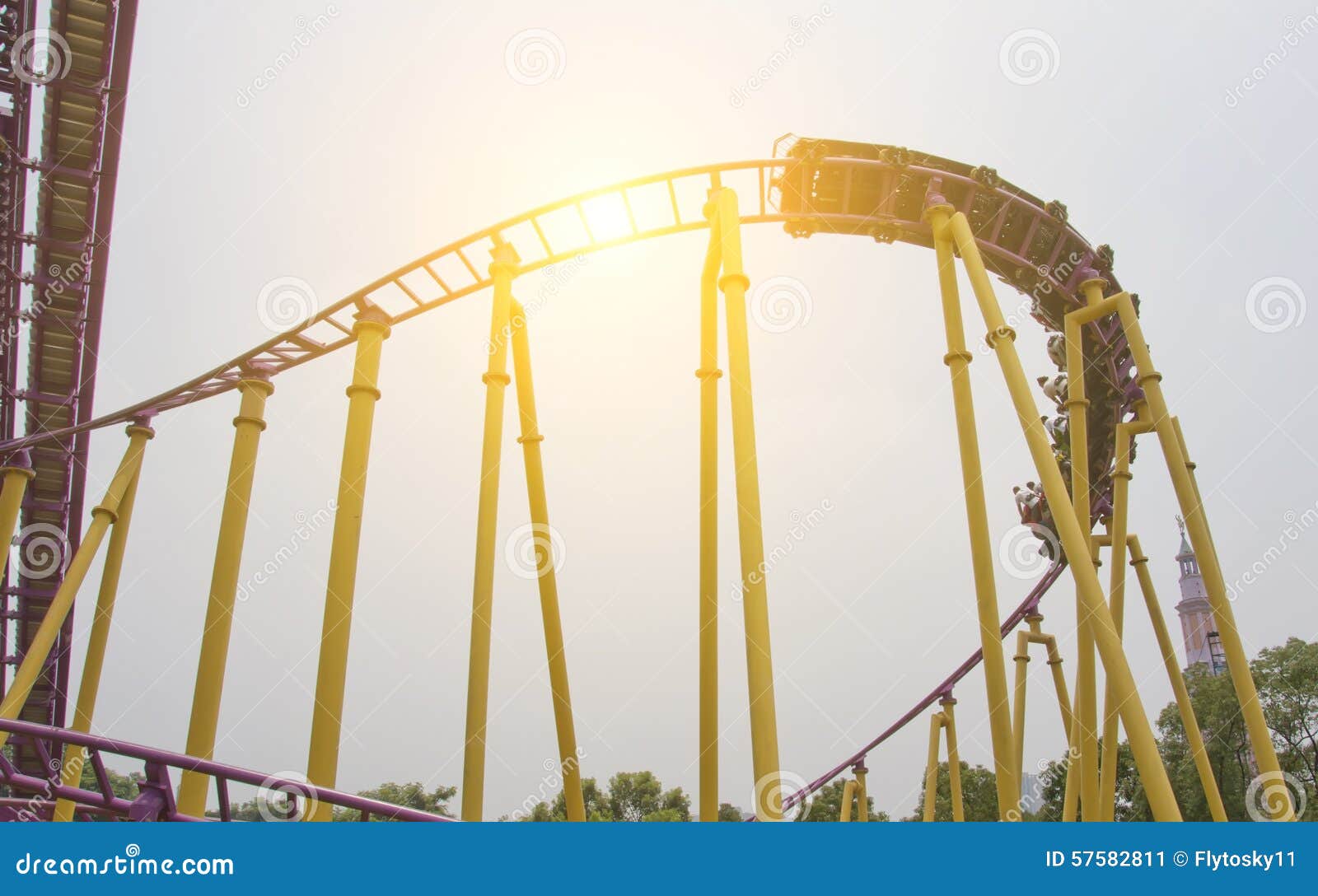 Roller coaster editorial photo. Image of amusement, motive - 57582811