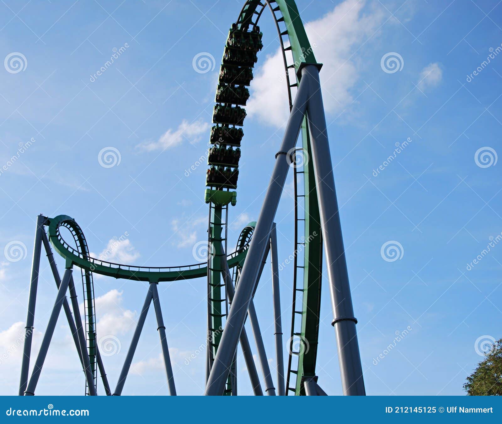 Roller Coaster in the Theme Park Universal Studios in Orlando, Florida ...