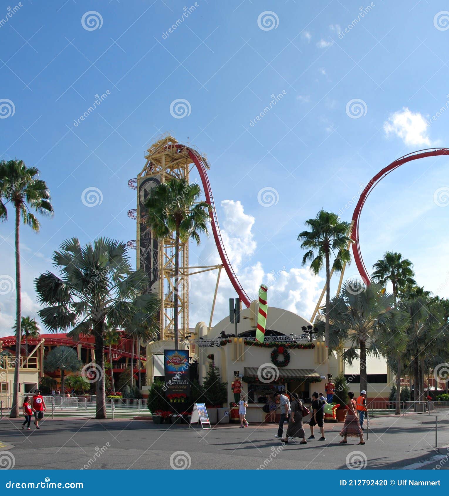 Roller Coaster in the Theme Park Universal Studios in Orlando, Florida ...