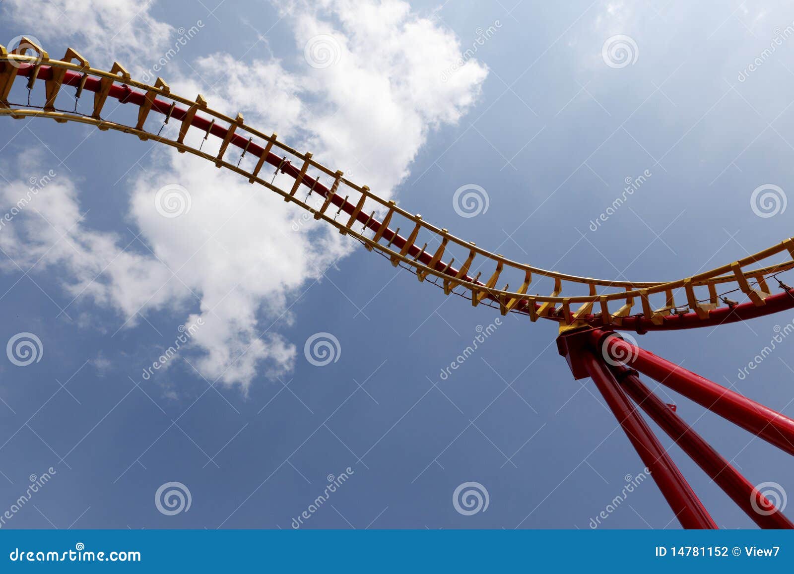 Roller coaster track stock photo. Image of twisting, blue - 14781152