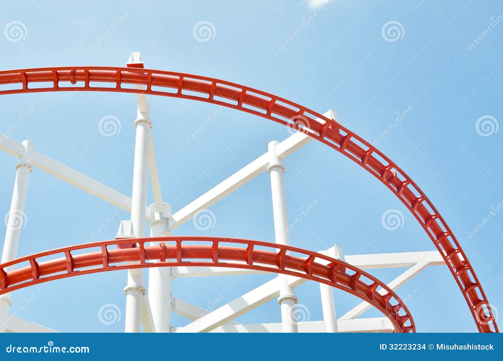 Roller Coaster Track stock photo. Image of movement, blue - 32223234